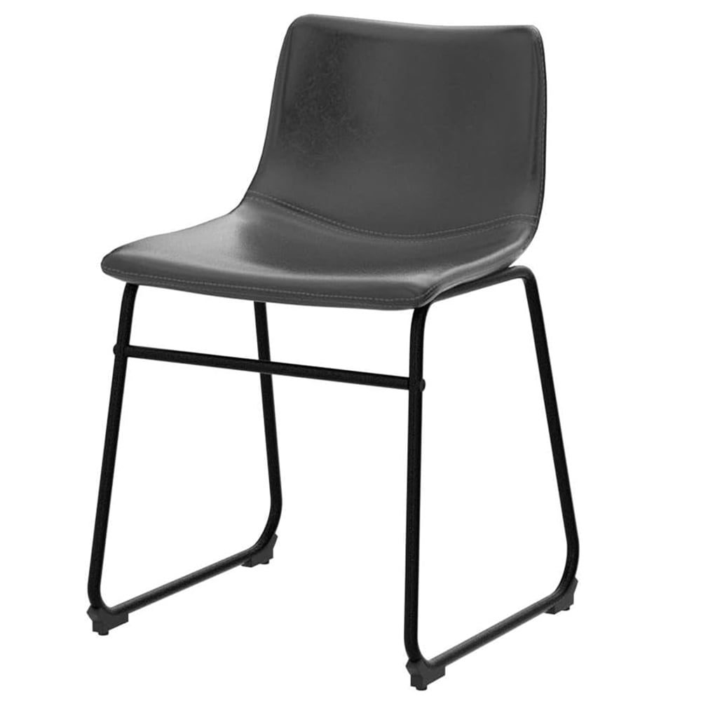 Set of 2Faux Leather Dining Chairs, 18 Inch Kitchen & Dining Room ...
