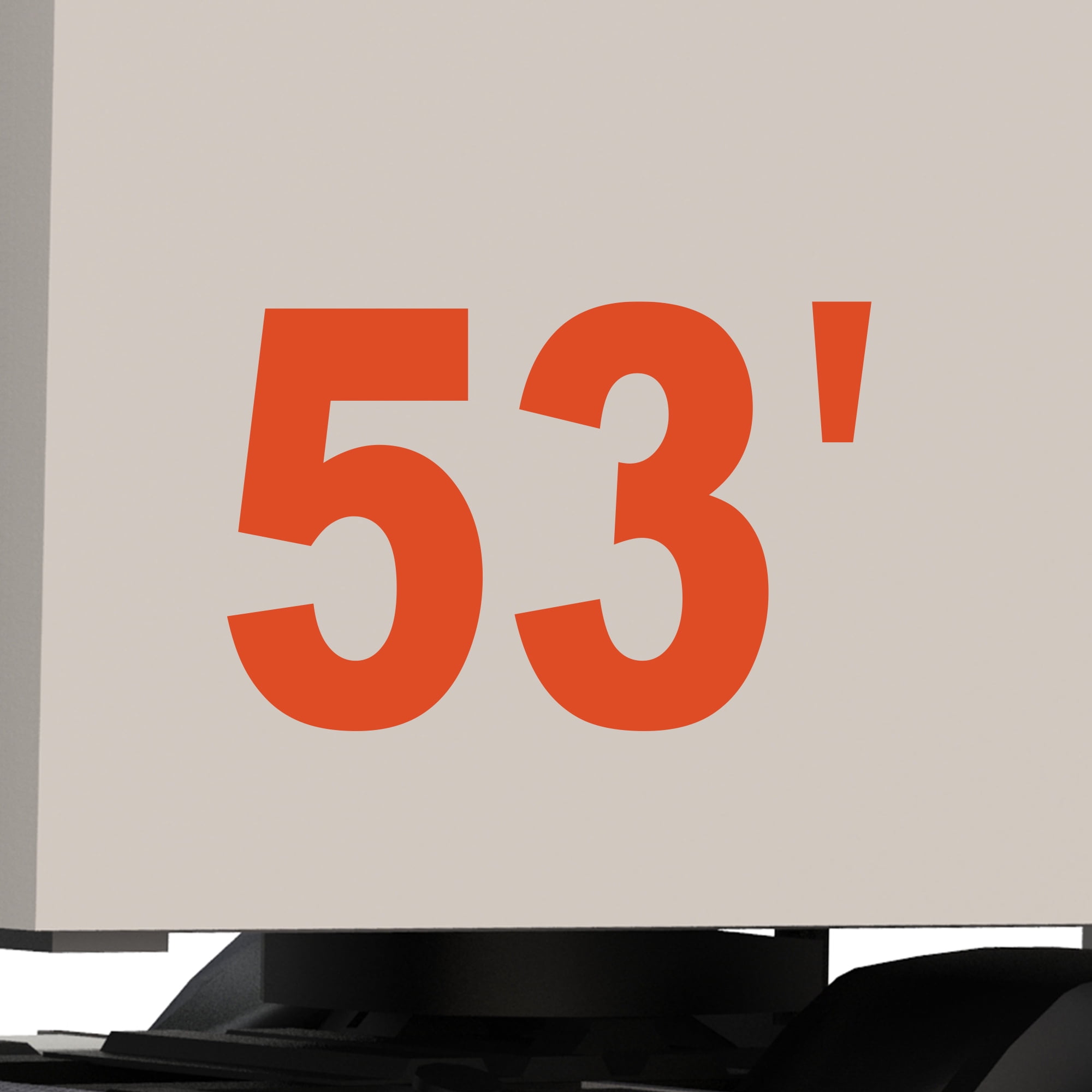 Set of 2 - 53' 53 ft 53 feet Trailer Length Vinyl Decal Sticker - Many ...