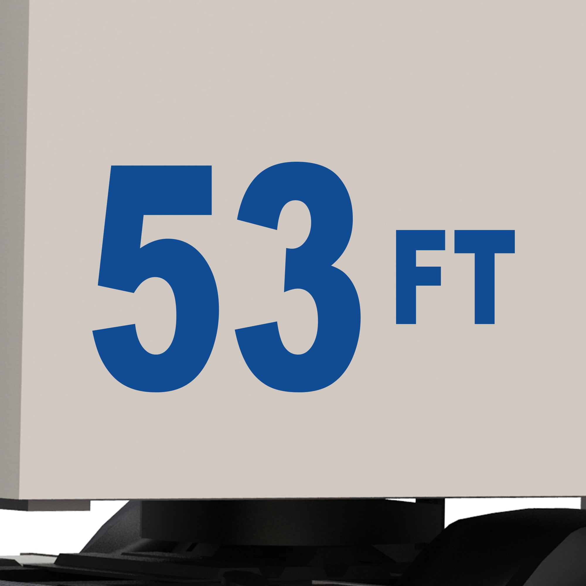 Set of 2 - 53 feet 53 ft 53' Trailer Length Vinyl Decal Sticker - Many ...