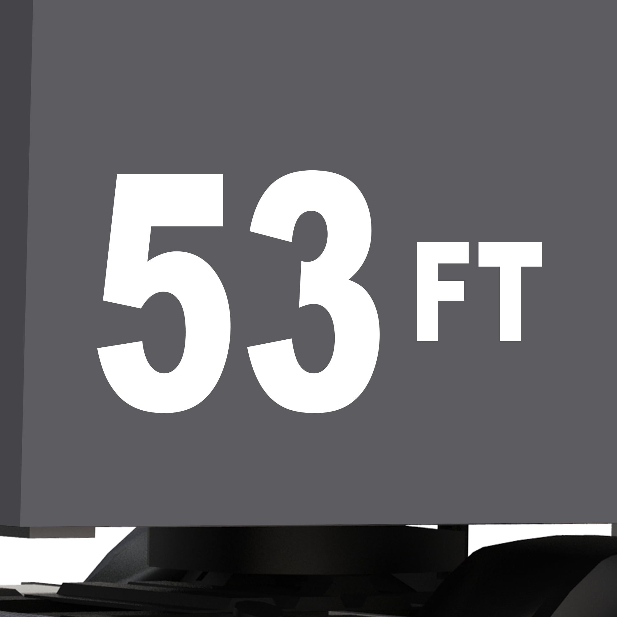 Set of 2 - 53 feet 53 ft 53' Trailer Length Vinyl Decal Sticker - Many ...