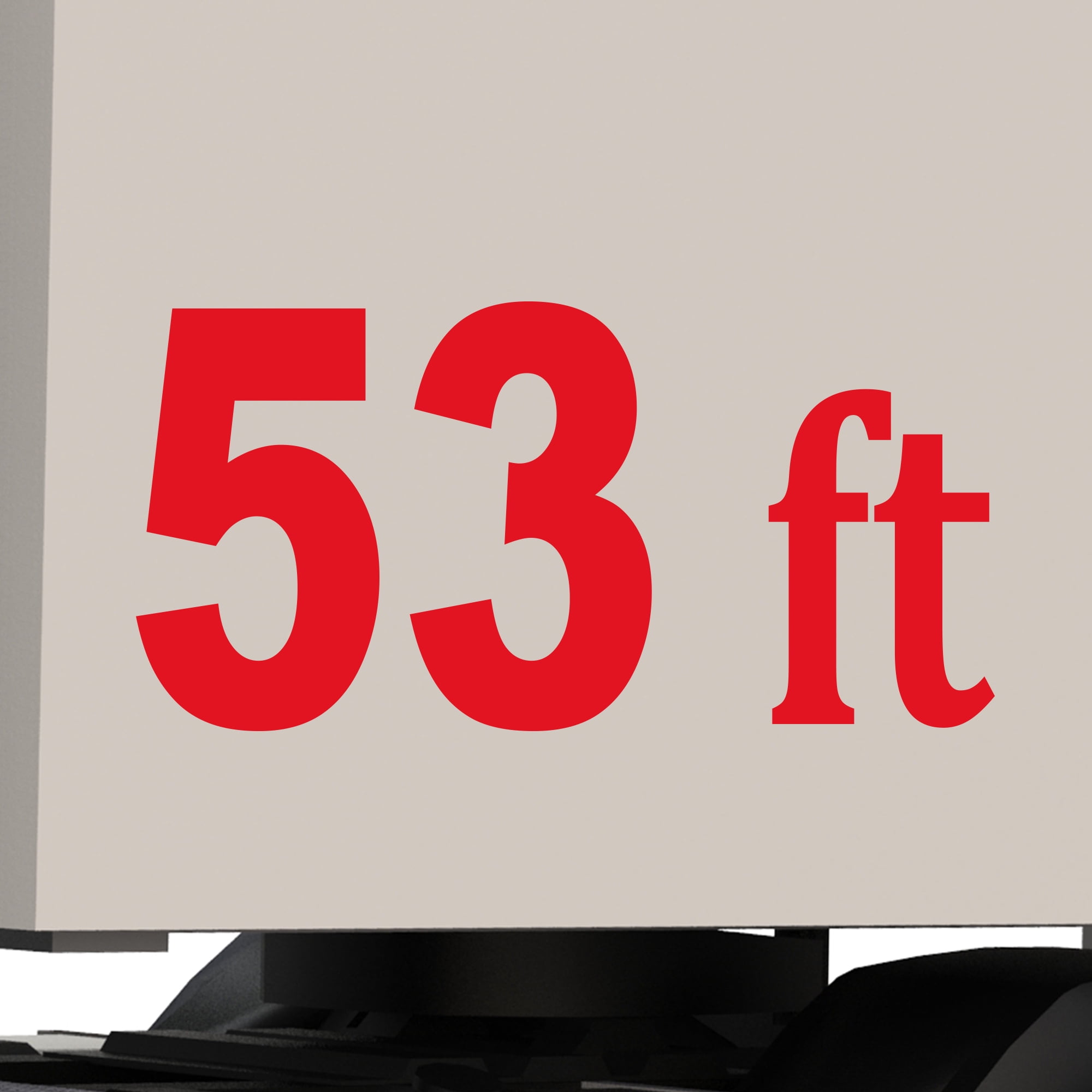 Set of 2 - 53 ft 53' 53 feet Trailer Length Vinyl Decal Sticker - Many ...