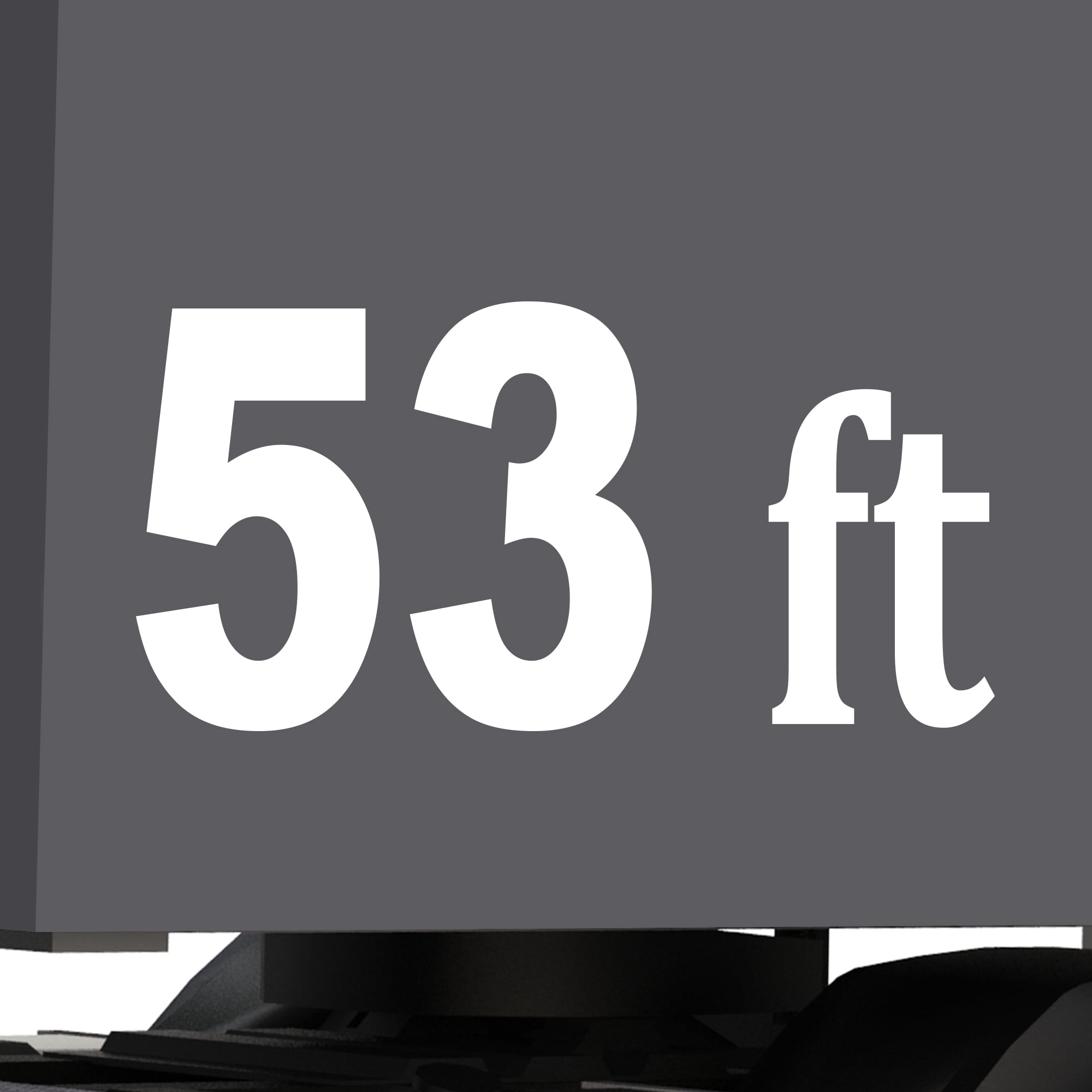 Set of 2 - 53 ft 53' 53 feet Trailer Length Vinyl Decal Sticker - Many ...