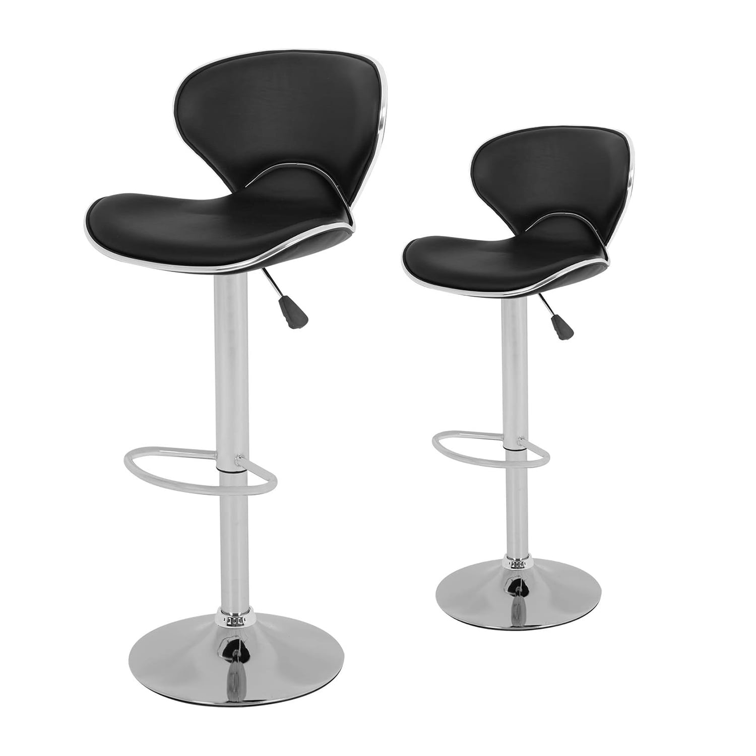 Set of 2 Adjustable Bar Stools Height Adjustable Swivel Bar Stools ...
