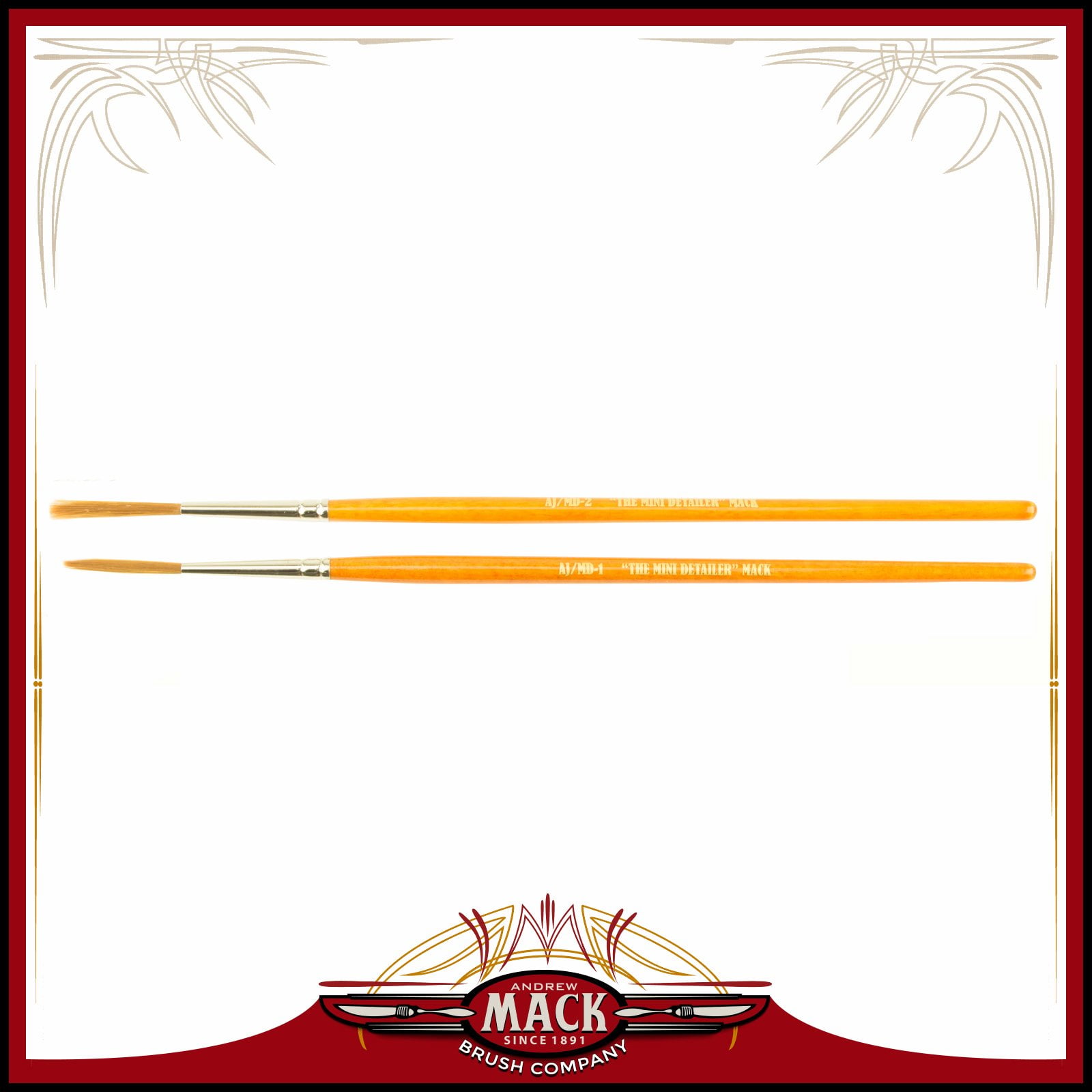 Set (2) Alan Johnson Mini Detailer Series AJ/MD Sizes 1-2 Pinstriping ...