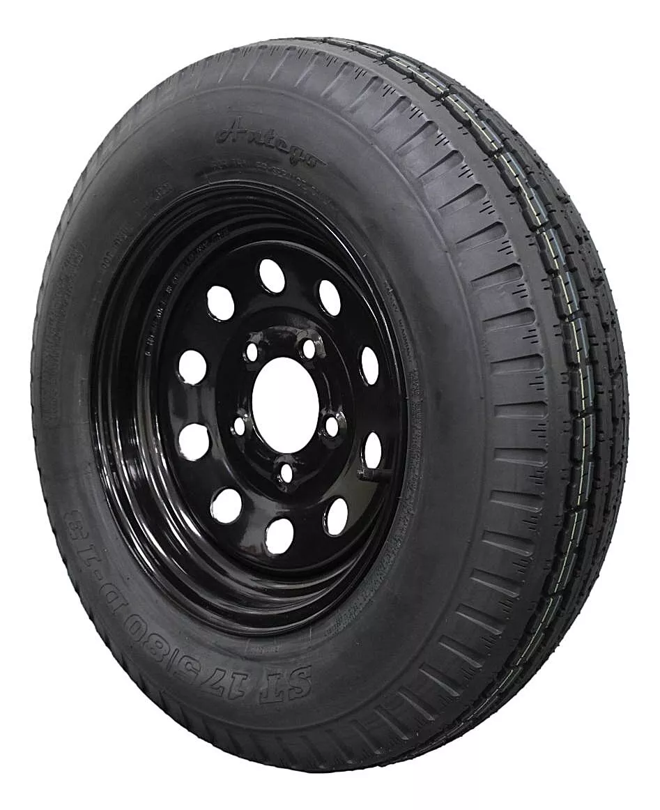 (Set of 2) Antego Tire & Wheel ST175/80D13 Trailer Tires and Rims ...