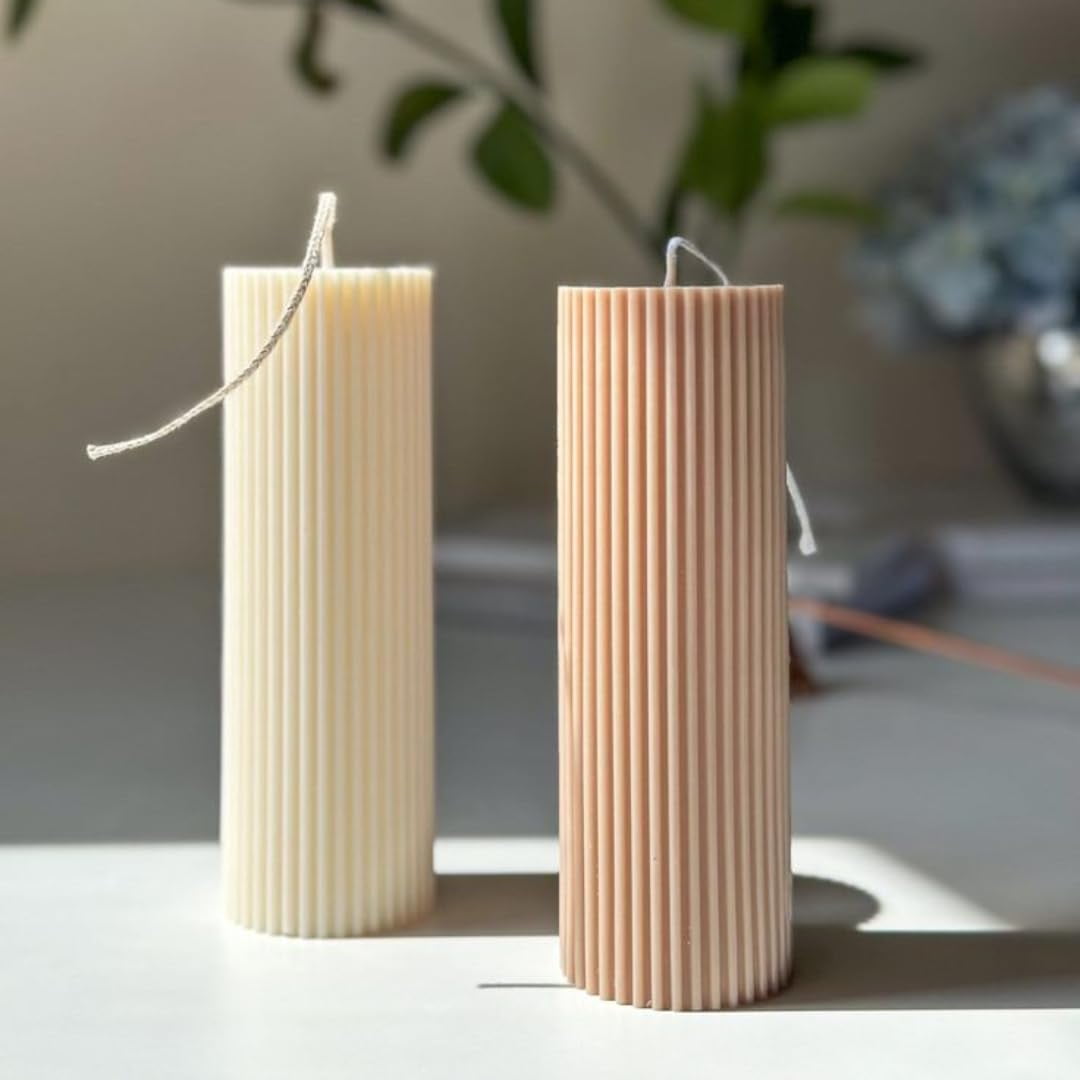 Set of 2 Aroma Scented Pillar Candle | Scented Pillar Candles for Home ...