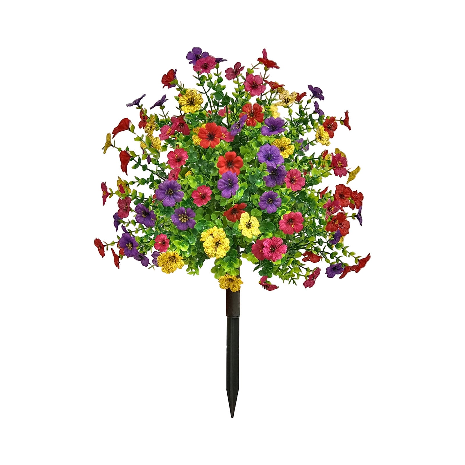 Set of 2 Artificial Boxwood Topiary Ball with Multicolor Flowers | 23 ...