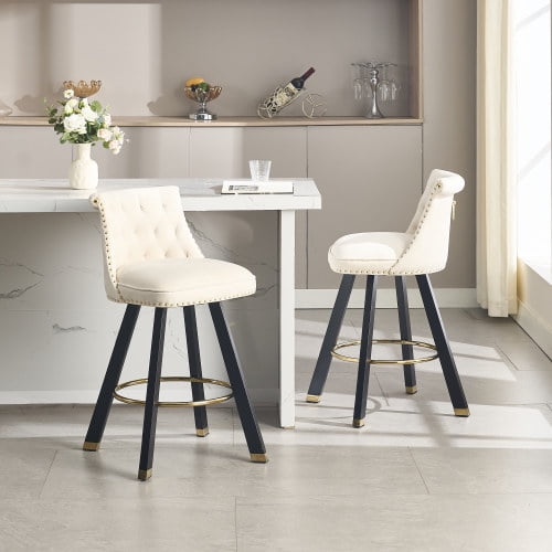 Set of 2,Back pull point design, velvet material, 360 degree rotation ...