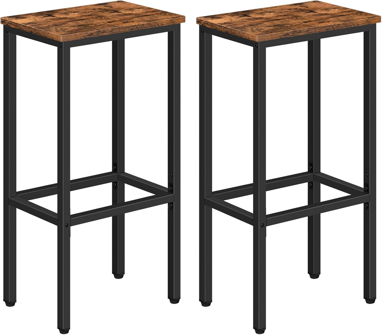 Set of 2 Bar Stools, 29.5" Tall Counter Bar Stools, Kitchen Breakfast ...