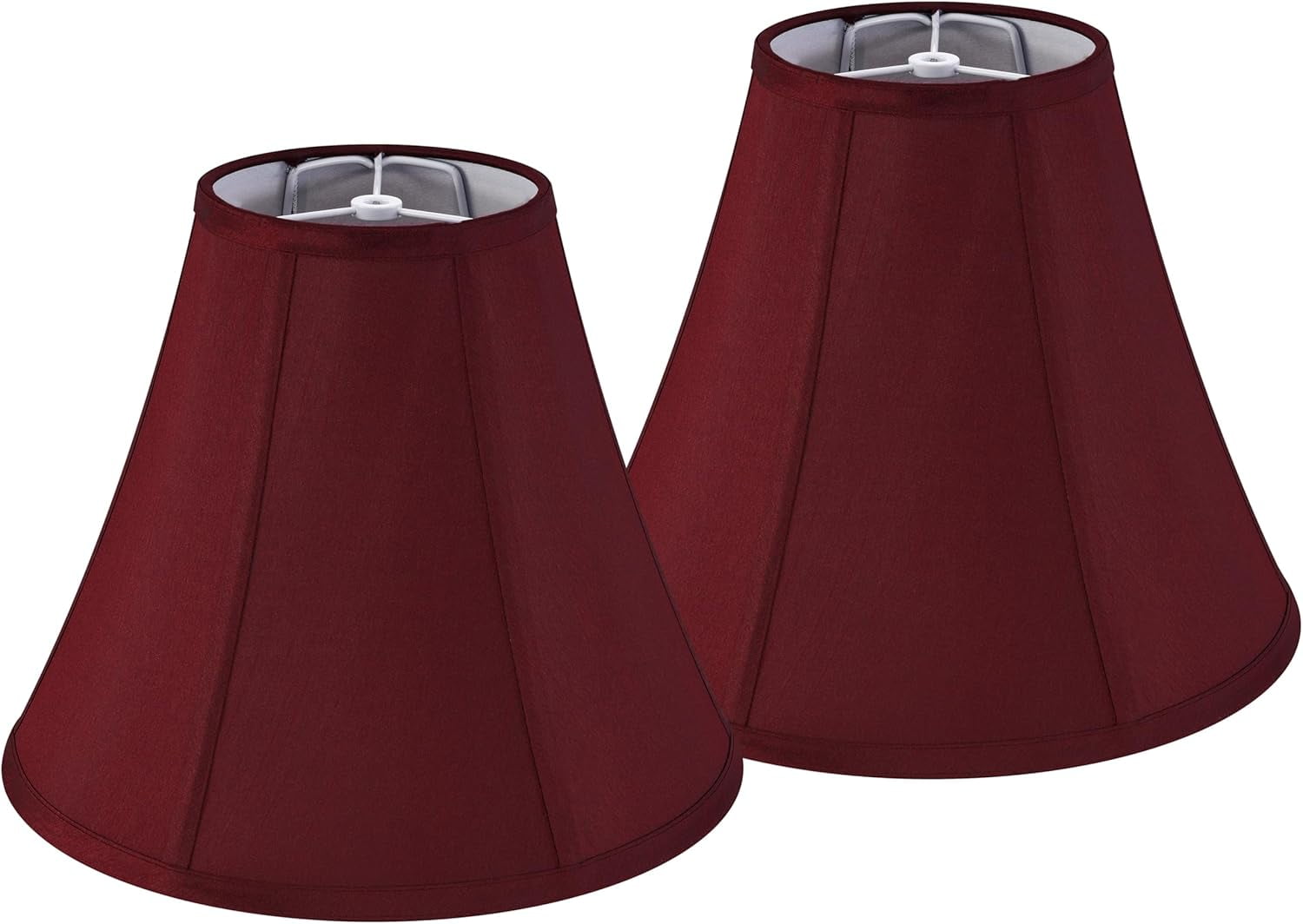 Set of 2 Burgundy Bell Lamp Shades 6" Top x 13" Bottom x 10.6" High ...