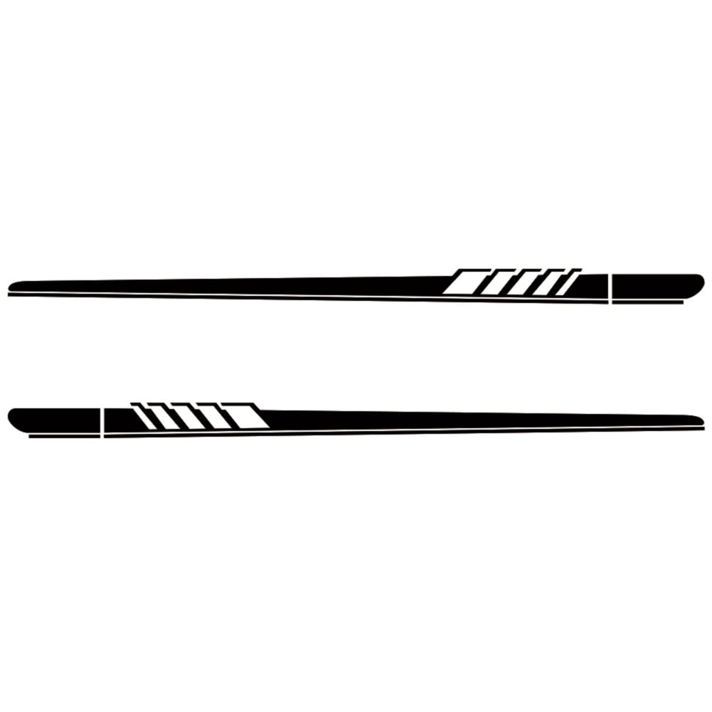 Set of 2 Car Stickers, Auto Door Striped Pattern Vinyl Sticker Decals ...