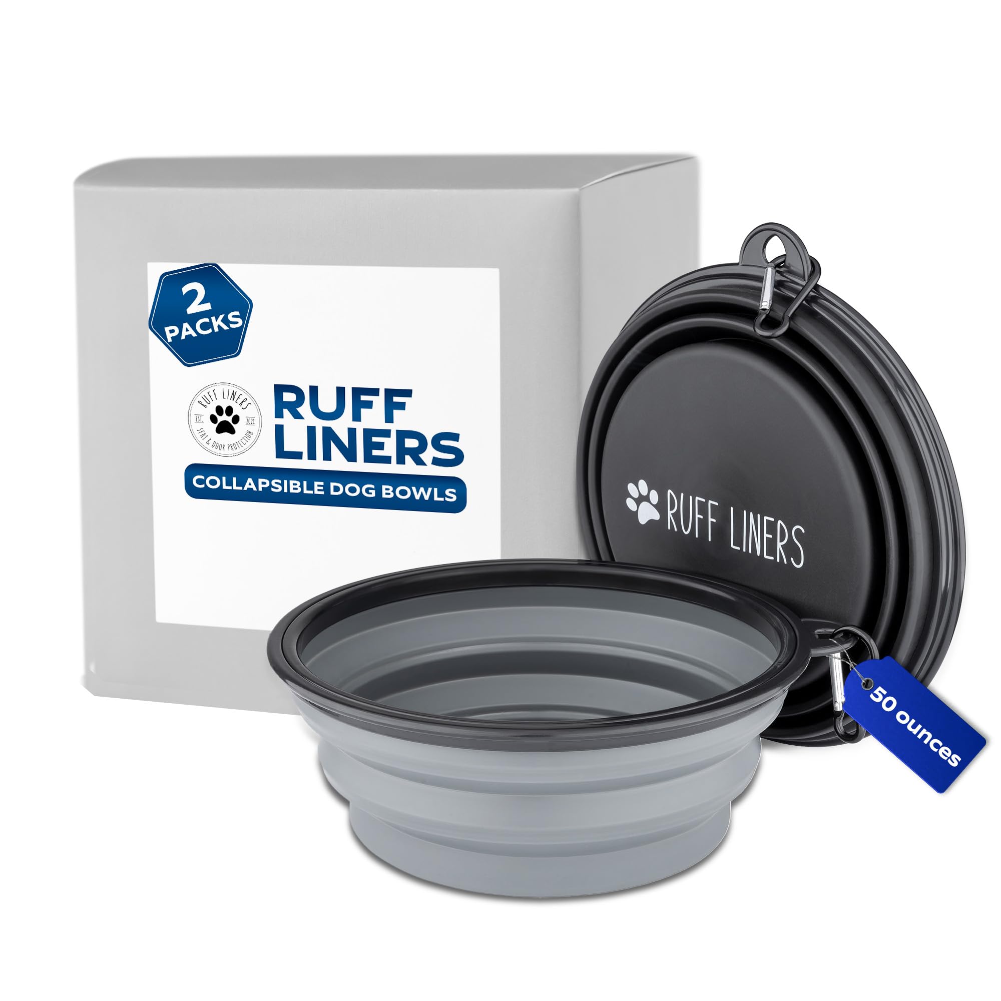 Collapsible Pet Bowls for Dogs and Cats, Expandable, 4-Pack Pet Bowls ...