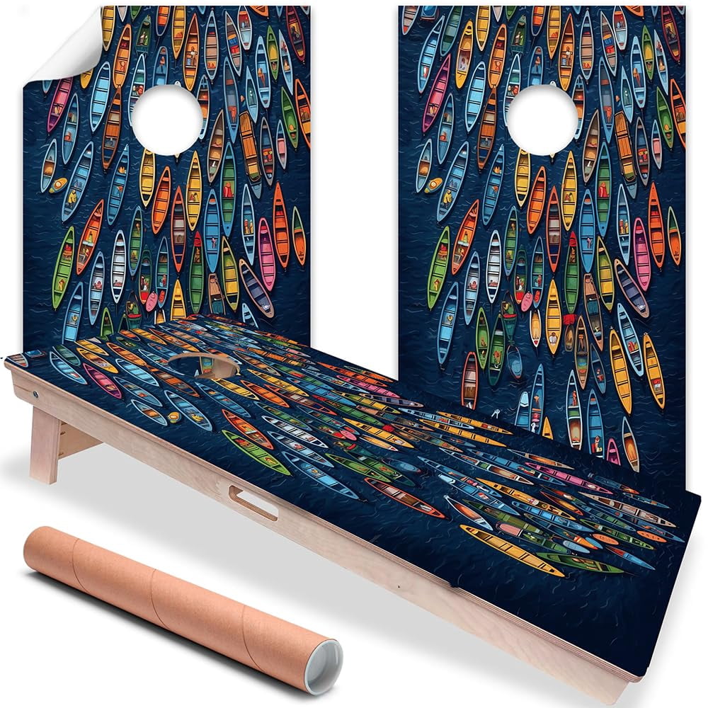 Set of 2 Cornhole Wraps for Boards Vinyl Decals - Lake Life is Best ...