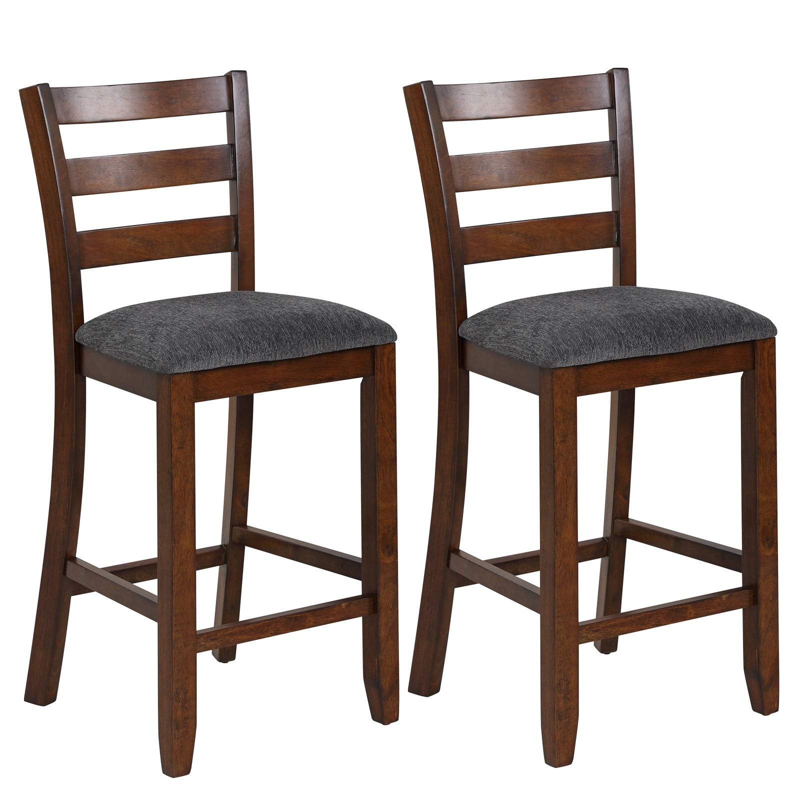 Set of 2 Counter Height Bar Stool, 25.5-Inch Upholstered Bar Stools ...