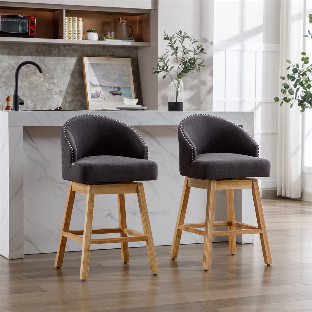 Set of 2 Counter Height Chairs,Bar Stools for Kitchen, Dining Room And ...