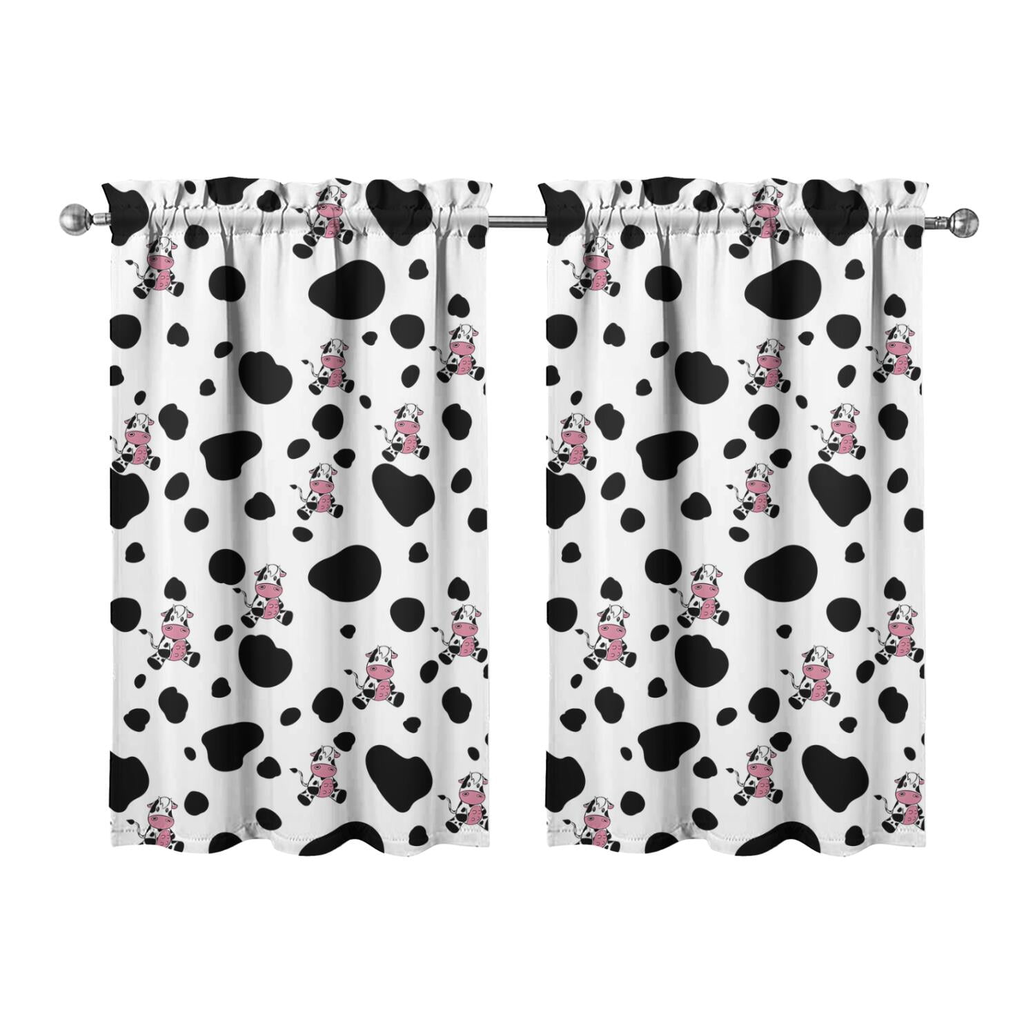 Set of 2 Cow Lovers Kitchen Curtains 27.5Wx39L Inches, Funny Highland ...
