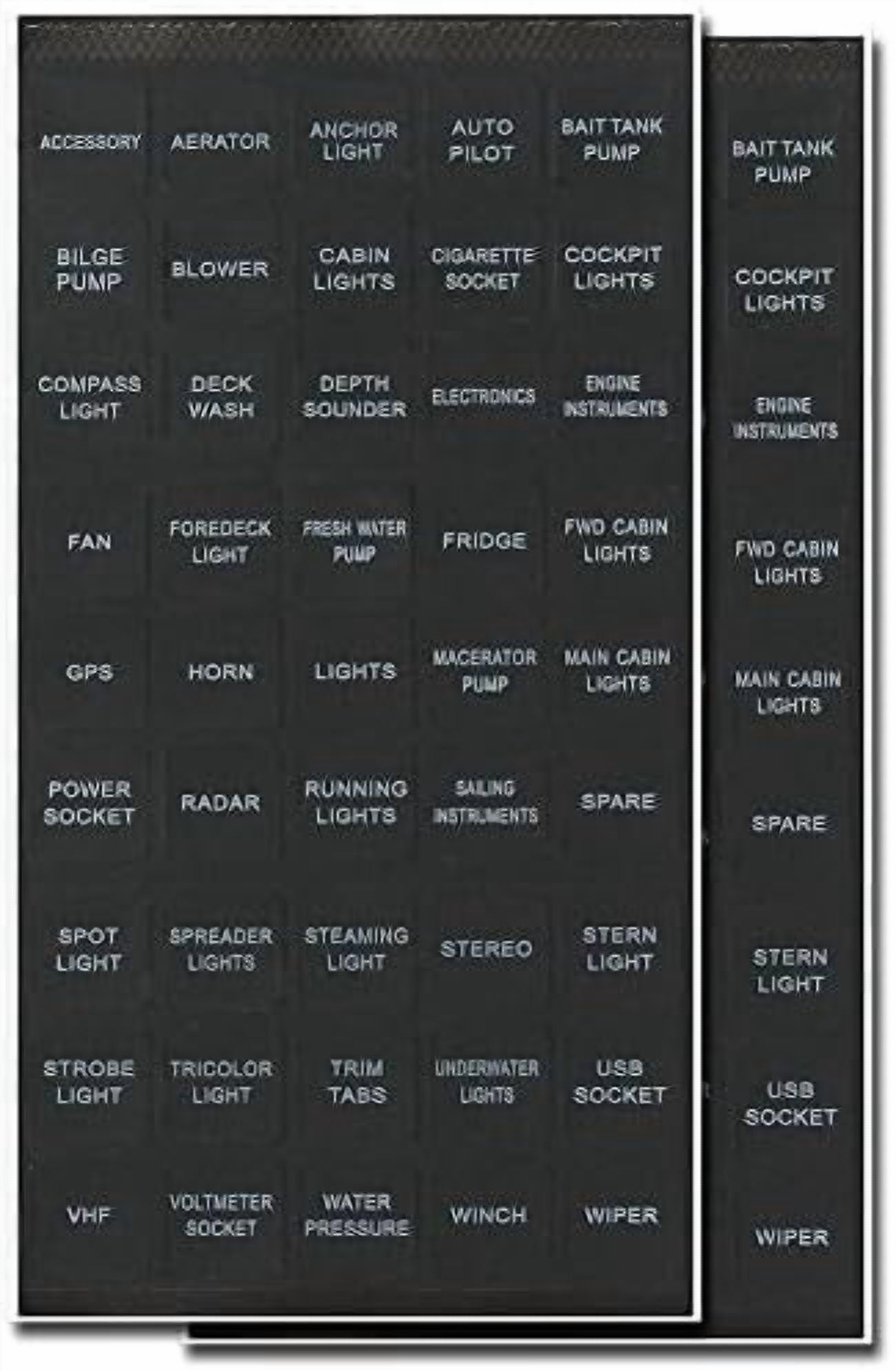 Set of 2 Decal Label Sheet for Caravan Marine Boat Dash Board ...