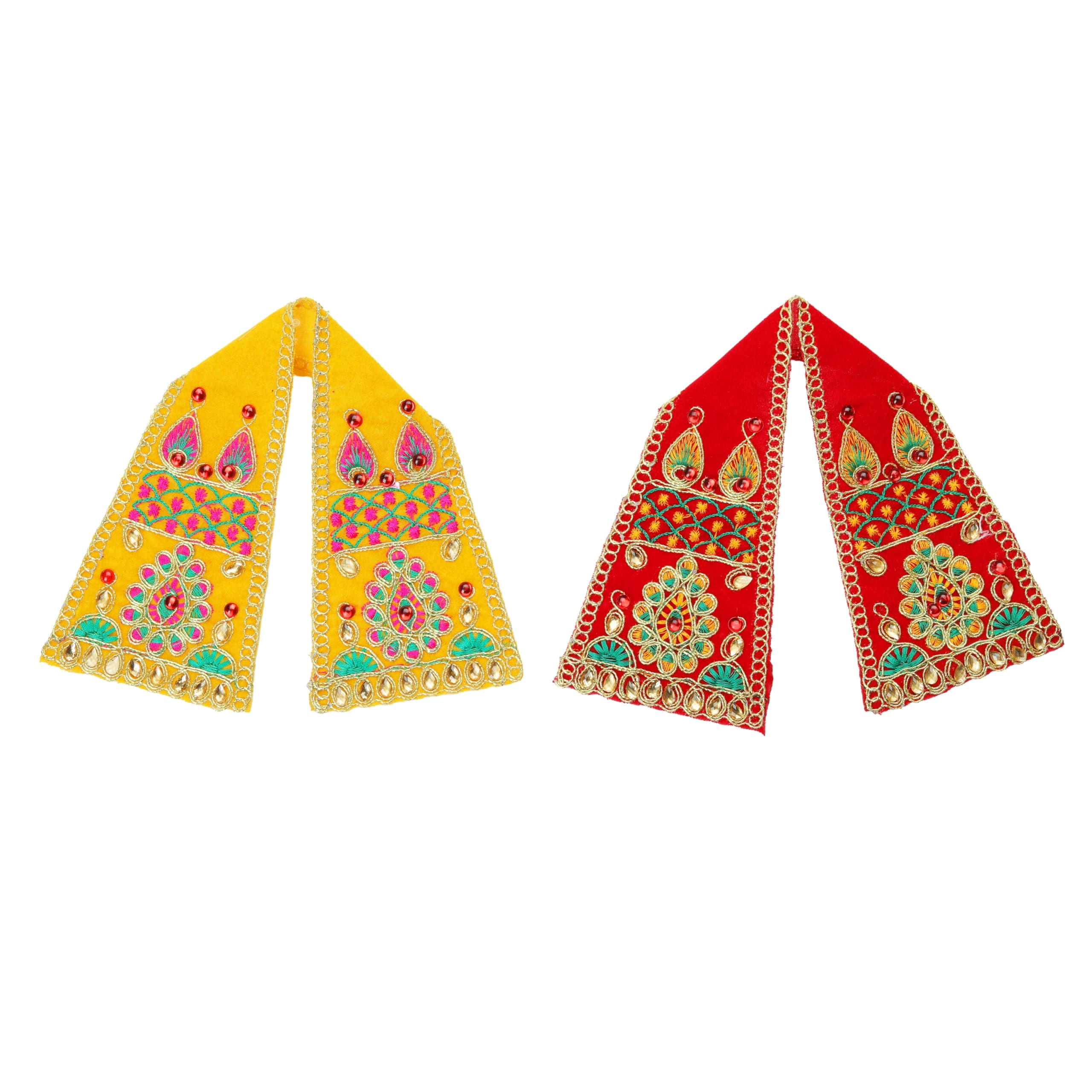 Set of 2 Decorative Puja Cloth Chunari, Pooja Chunar Ganesh Dupatta ...