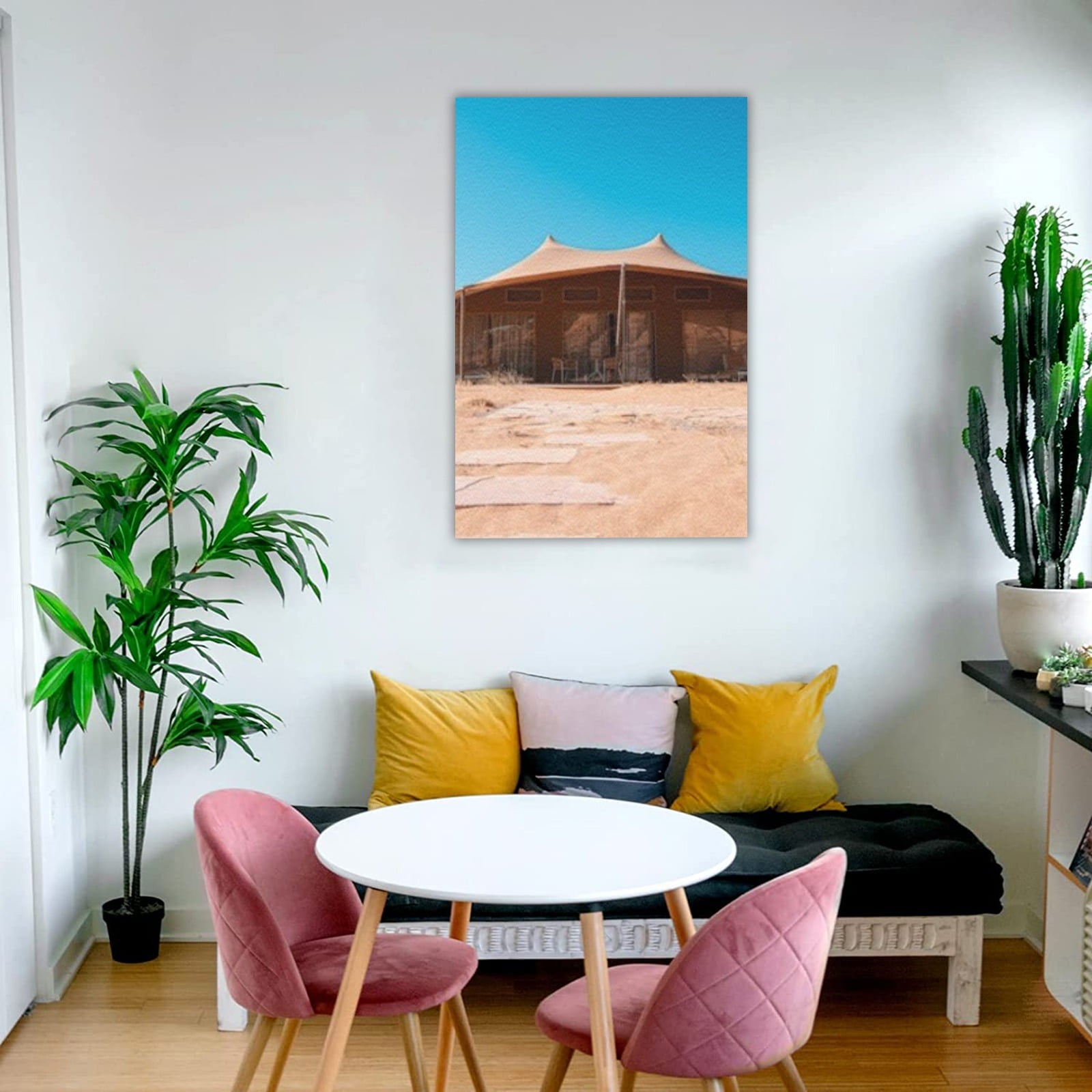 Set of 2 Desert Tent Retreat Oil Paintings 16x24 Inch Hand-Painted ...