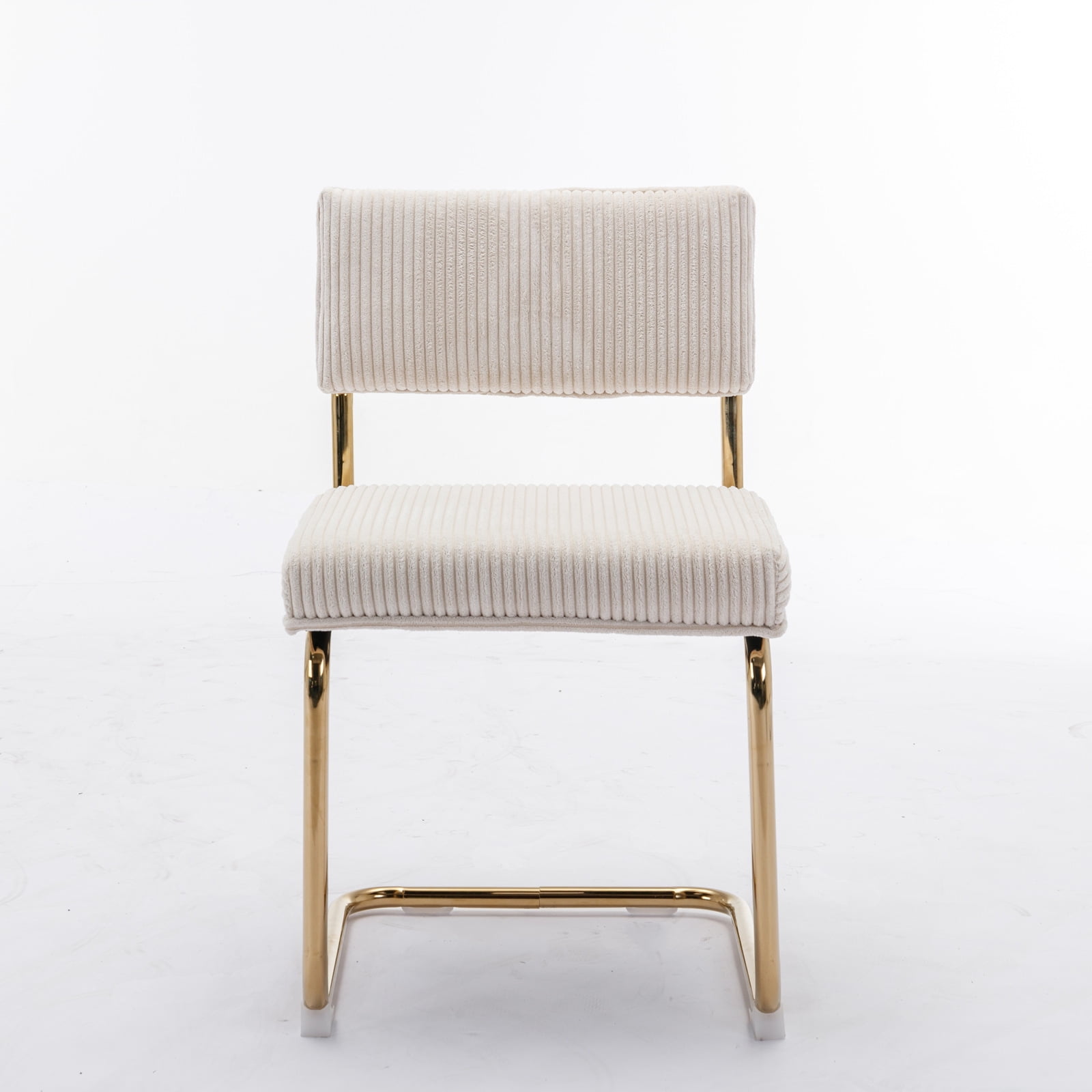 Set of 2 Dining Chairs with Corduroy Fabric and Channel Tufting ...