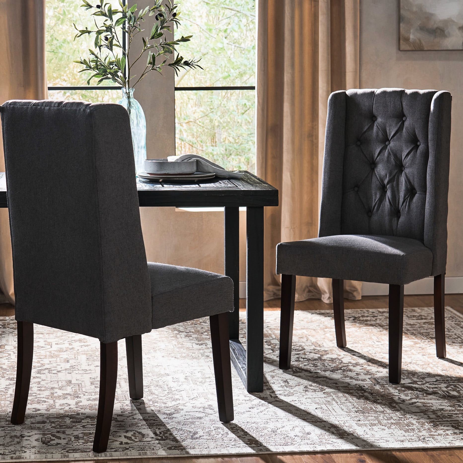 Set of 2 Dining Seats | Enhance Dining Aesthetics, Back - Supportive ...