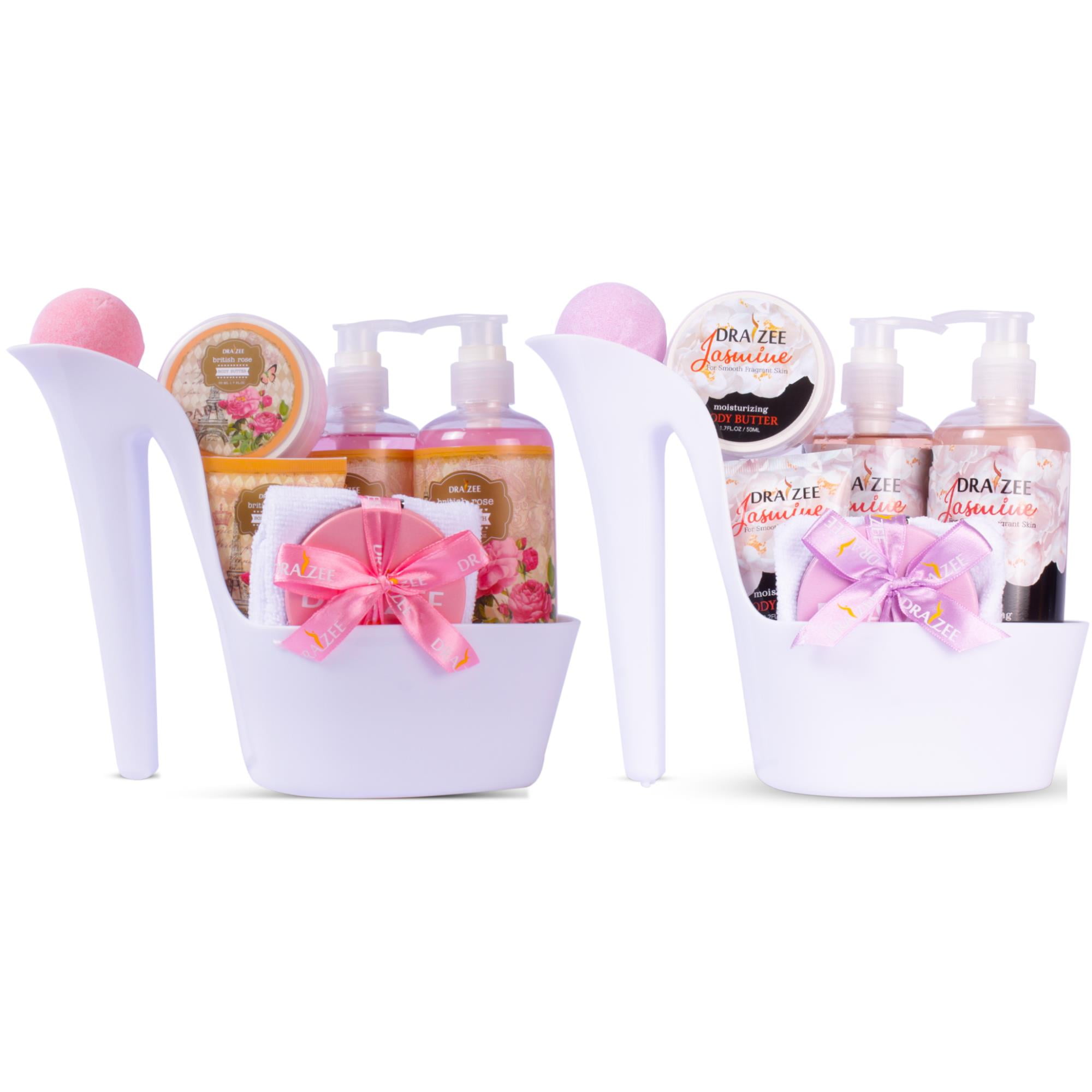 Set of 2 Draizee 16 Pcs Luxury Heel Shoe Spa Baskets - Rose Jasmine ...