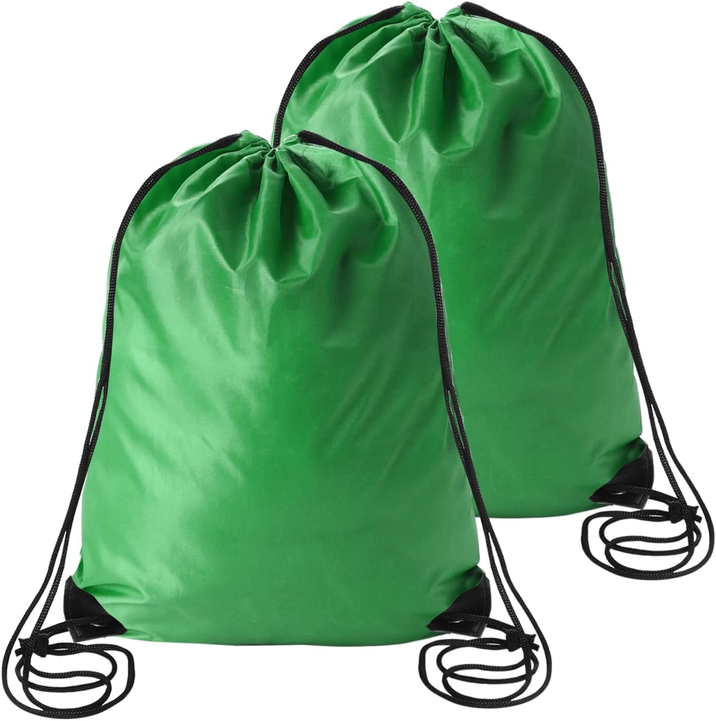 Set of 2 Drawstring Bags PE Bags Drawstring Gym Bag Fluorescent Green ...