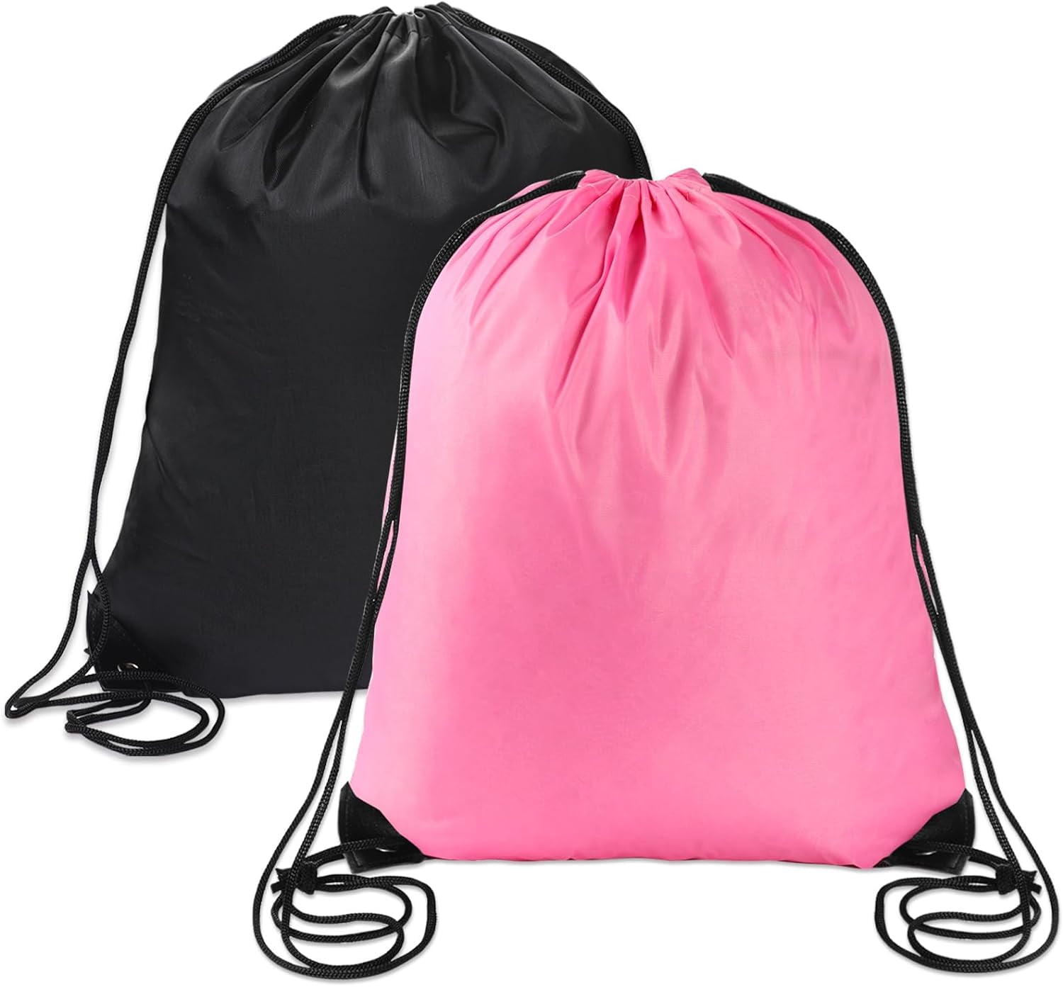 Set of 2 Drawstring Bags PE Bags Drawstring Gym Bag Fluorescent Green ...