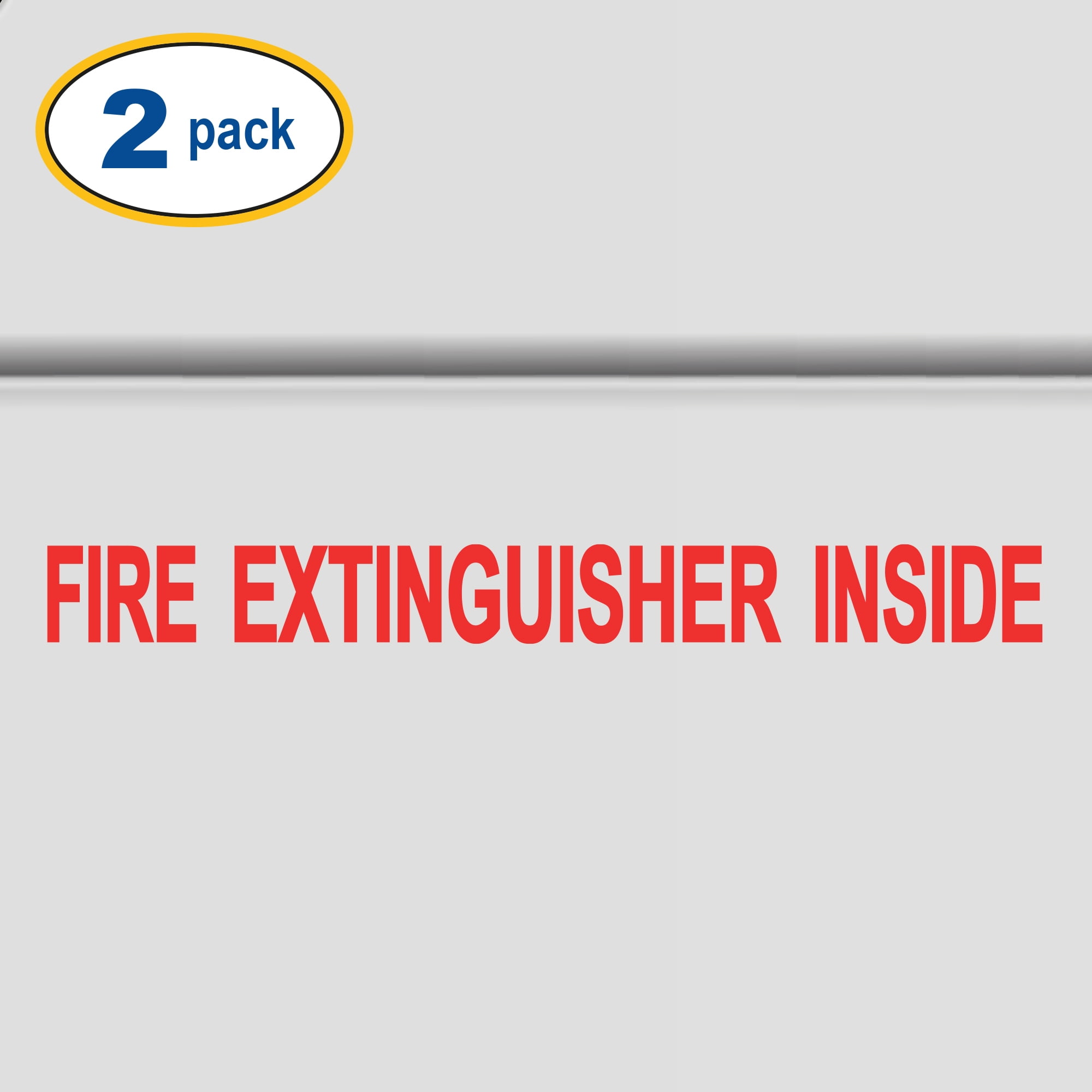 Set of 2 - Fire Extinguisher Inside Vinyl Decal Sticker Safety Sign for ...