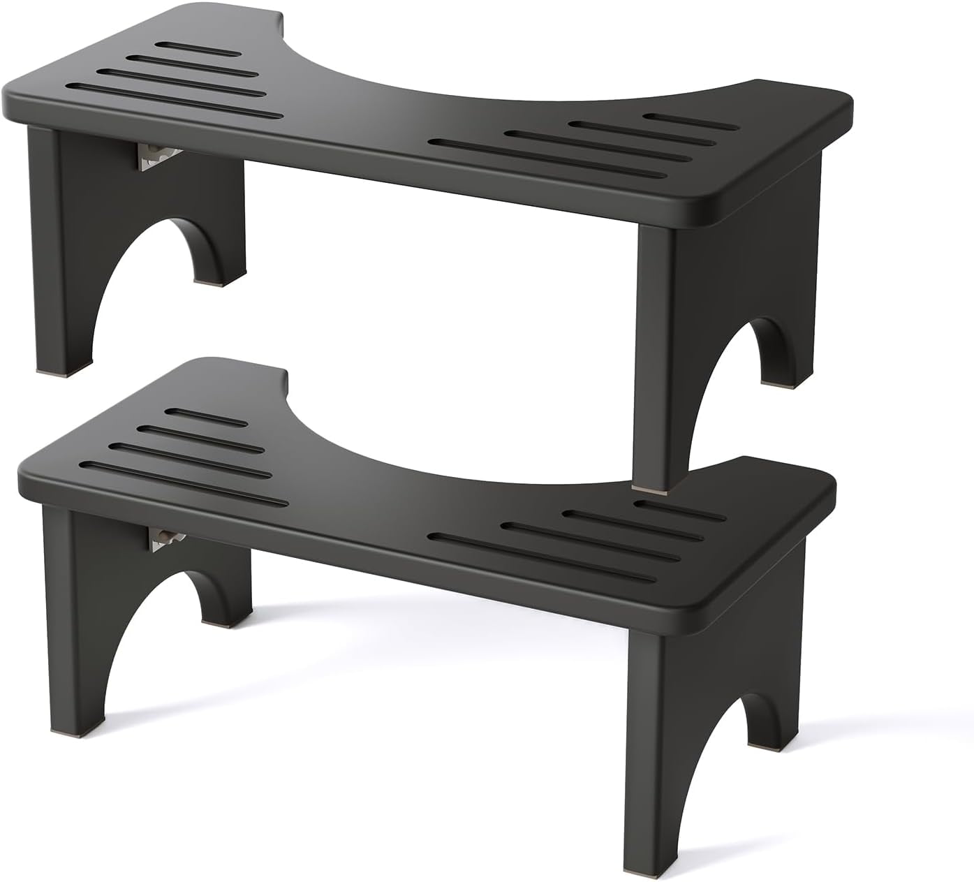 Set of 2 Foldable Toilet Stool, 7 Inch Poop Squatting Stool for Adults ...