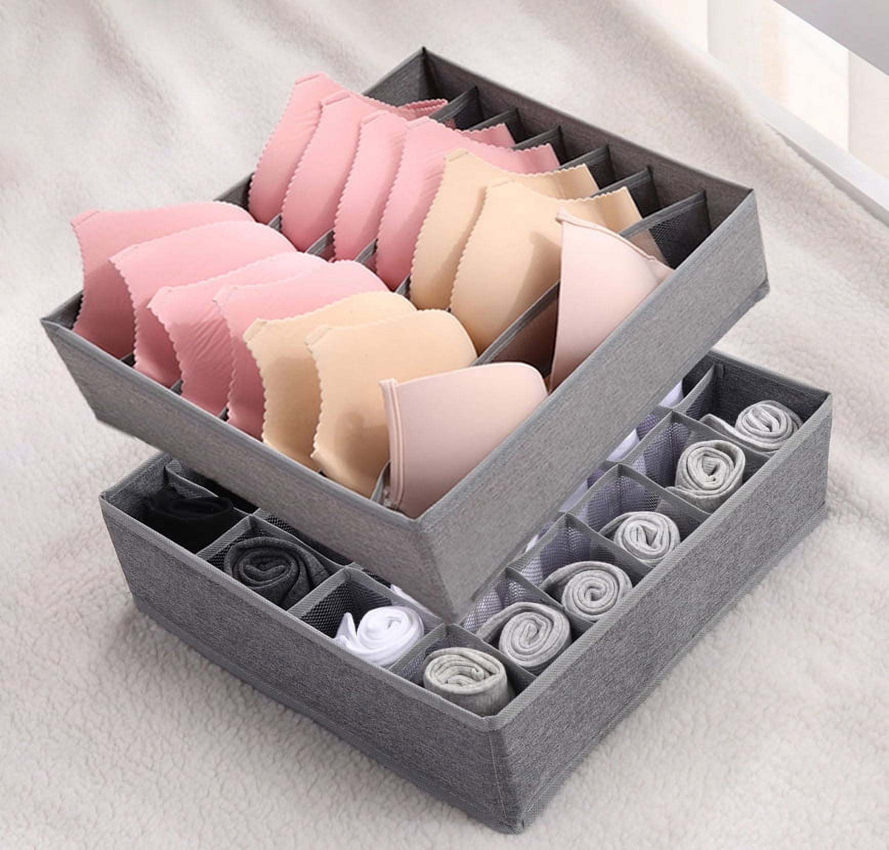 Set of 2 Foldable Underwear and Bras Drawer Organizers, Yayun Fabric ...