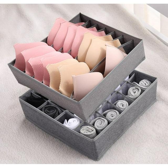 Set of 2 Foldable Underwear and Bras Drawer Organizers, Yayun Fabric ...