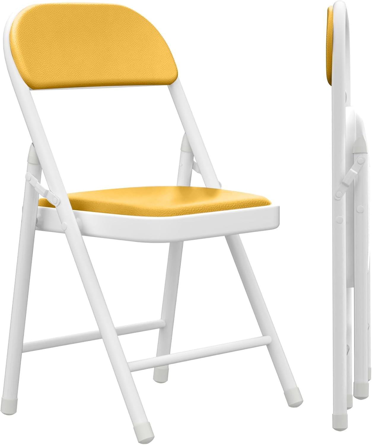 Set of 2 Folding Chairs with Padded Cushions, Conveniently Portable ...