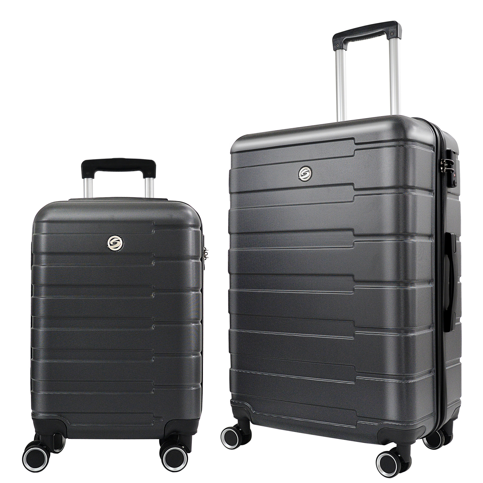 Set of 2 Hardside Luggage with 4 Spinner Wheels, 20” 24”Travel Suitcase ...