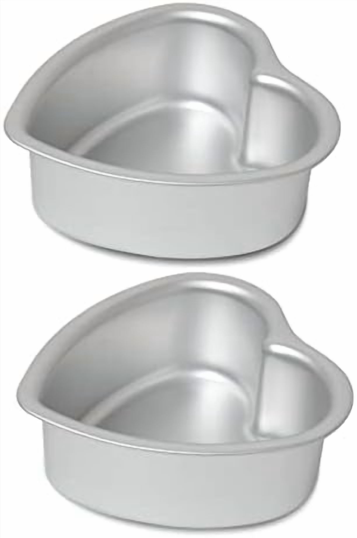 Set of 2 Heart-shaped cake pan, heart-shaped cake tin, aluminum, 8-inch ...