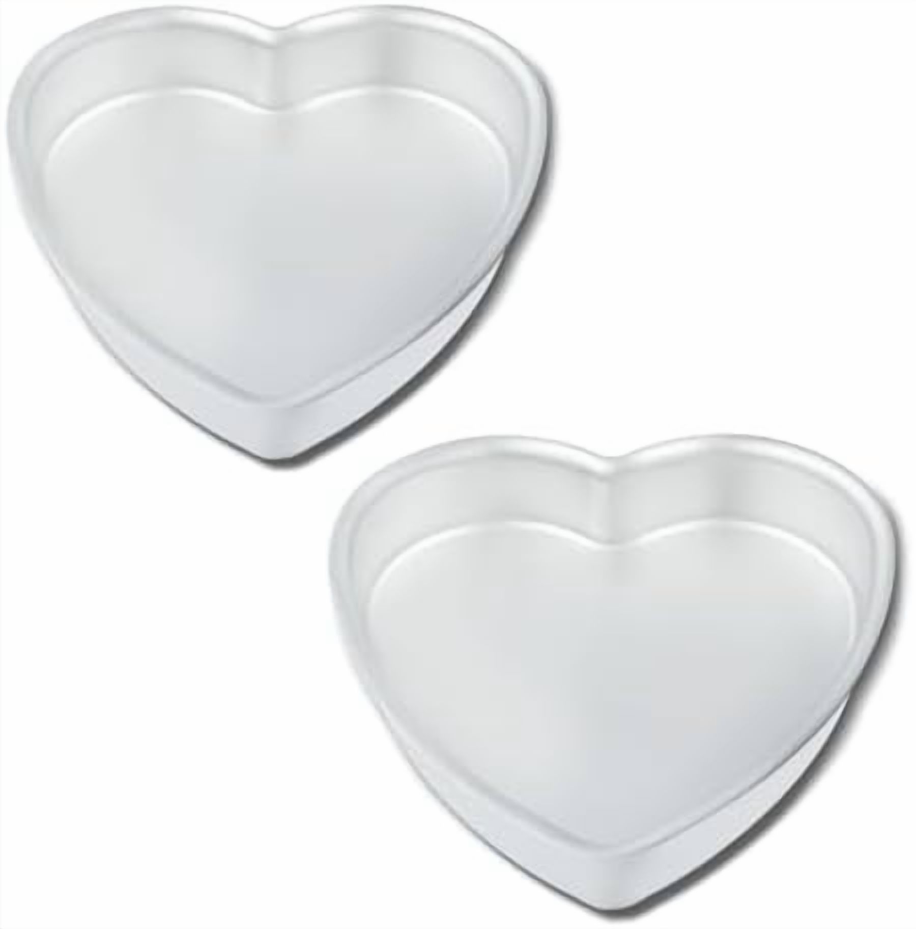 Set of 2 Heart-shaped cake pan, heart-shaped cake tin, aluminum, 8-inch ...