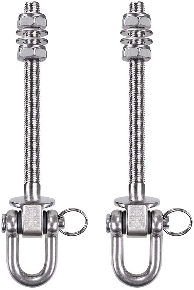 Set of 2 Heavy Duty Swing Hanger 1800LB Capacity, M10 x 9.3" Swing ...