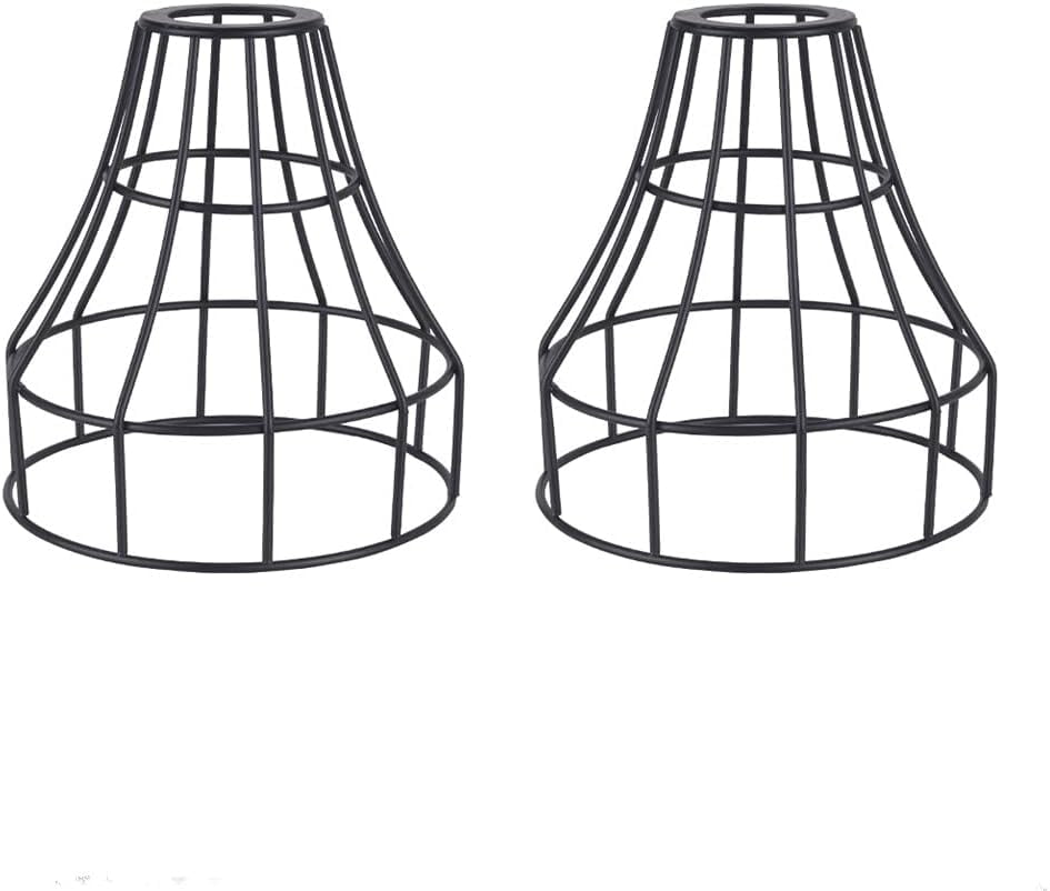 Set of 2 Industrial Vintage Rustic Bulb Covers | DIY Farmhouse Metal ...