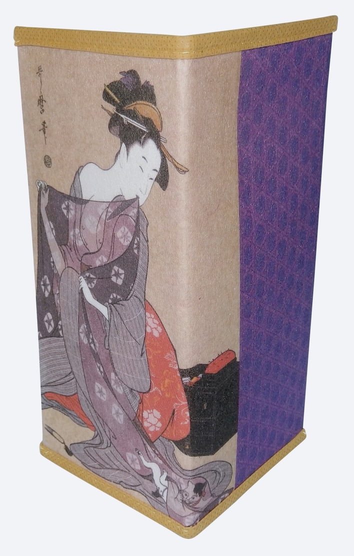 Set/2 Japanese Rice Paper Wallet/Checkbook Cover Lady/Cat Design Gift ...