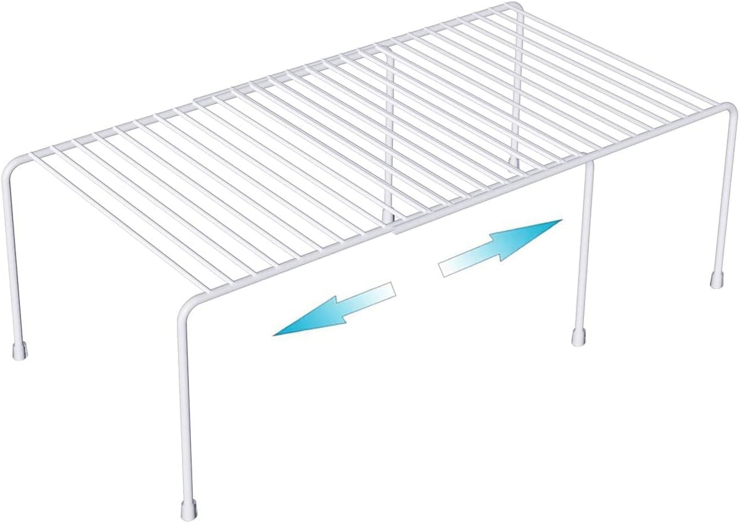 Set of 2 Kitchen Cabinet Organizer Shelves, Stackable Organizer and ...