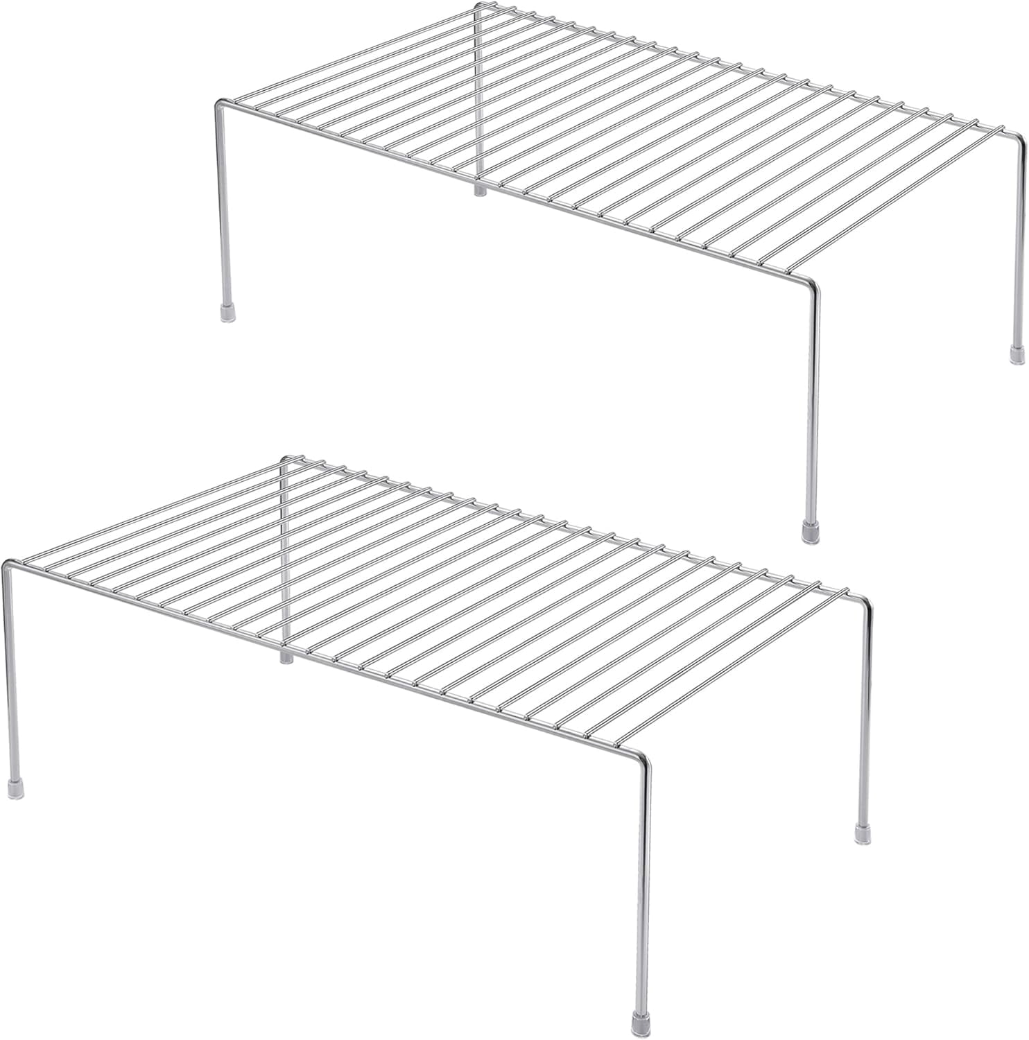 Set of 2 Kitchen Cabinet Shelf Organizer, Medium (13 x 9.4 Inch ...