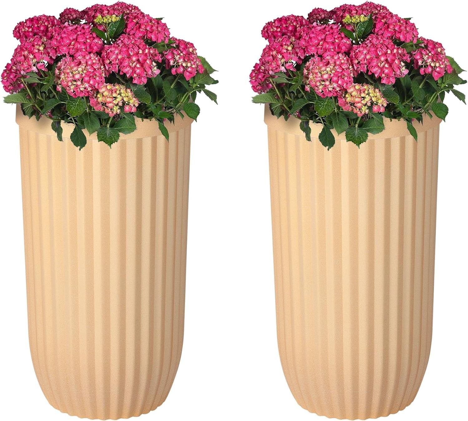 Set of 2 Large Planter for Indoor or Outdoor,Tall Flower Pots,Planters ...