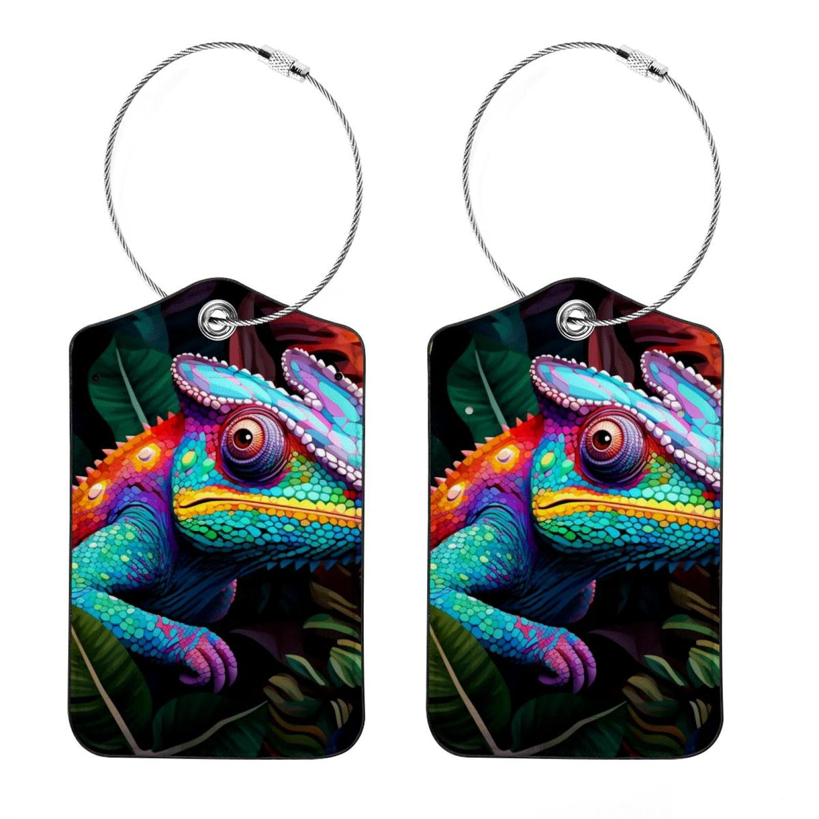 Set of 2 Luggage Tag for Suitcase, Unique Leather Baggage Tags ...