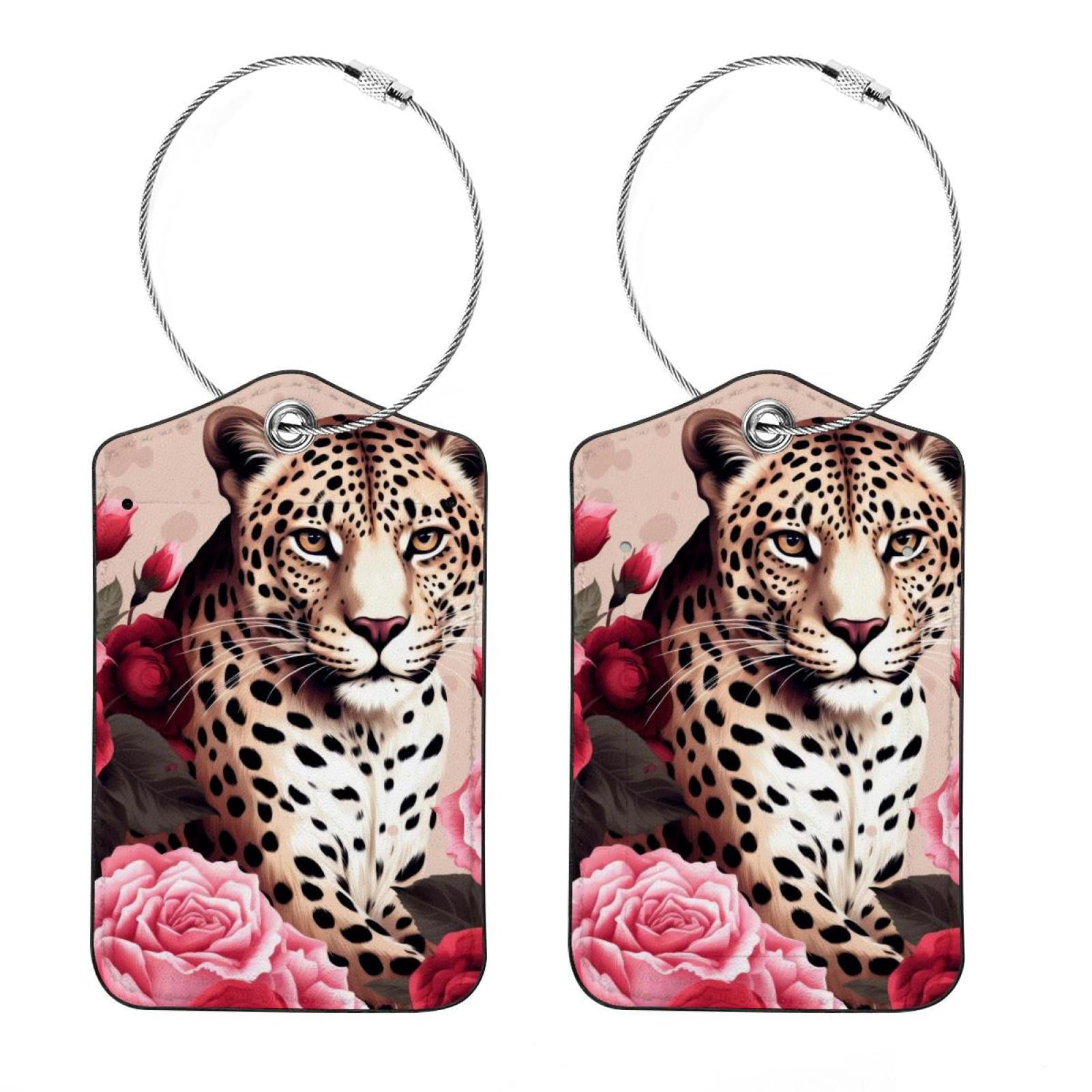 Set of 2 Luggage Tag for Suitcase, Unique Leather Baggage Tags ...