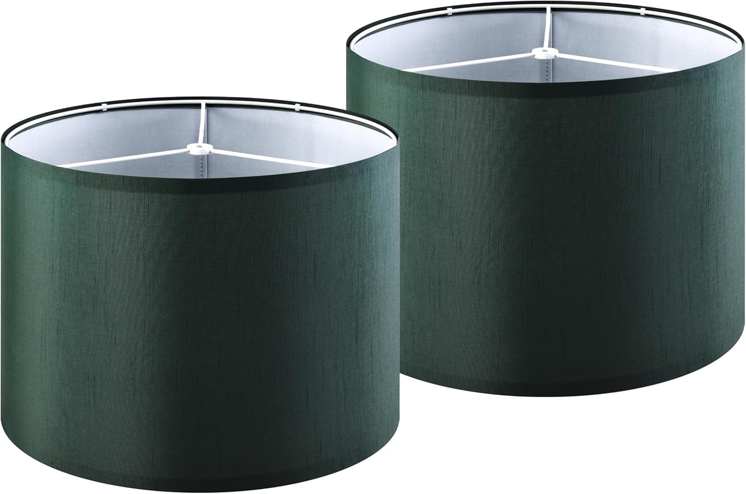 Set of 2 Medium Green Lamp Shades for Table Lamp Shade Replacement,13 ...