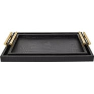 Kate and Laurel Myo Transitional Metal Round Tray, 15 x 15, Brass ...