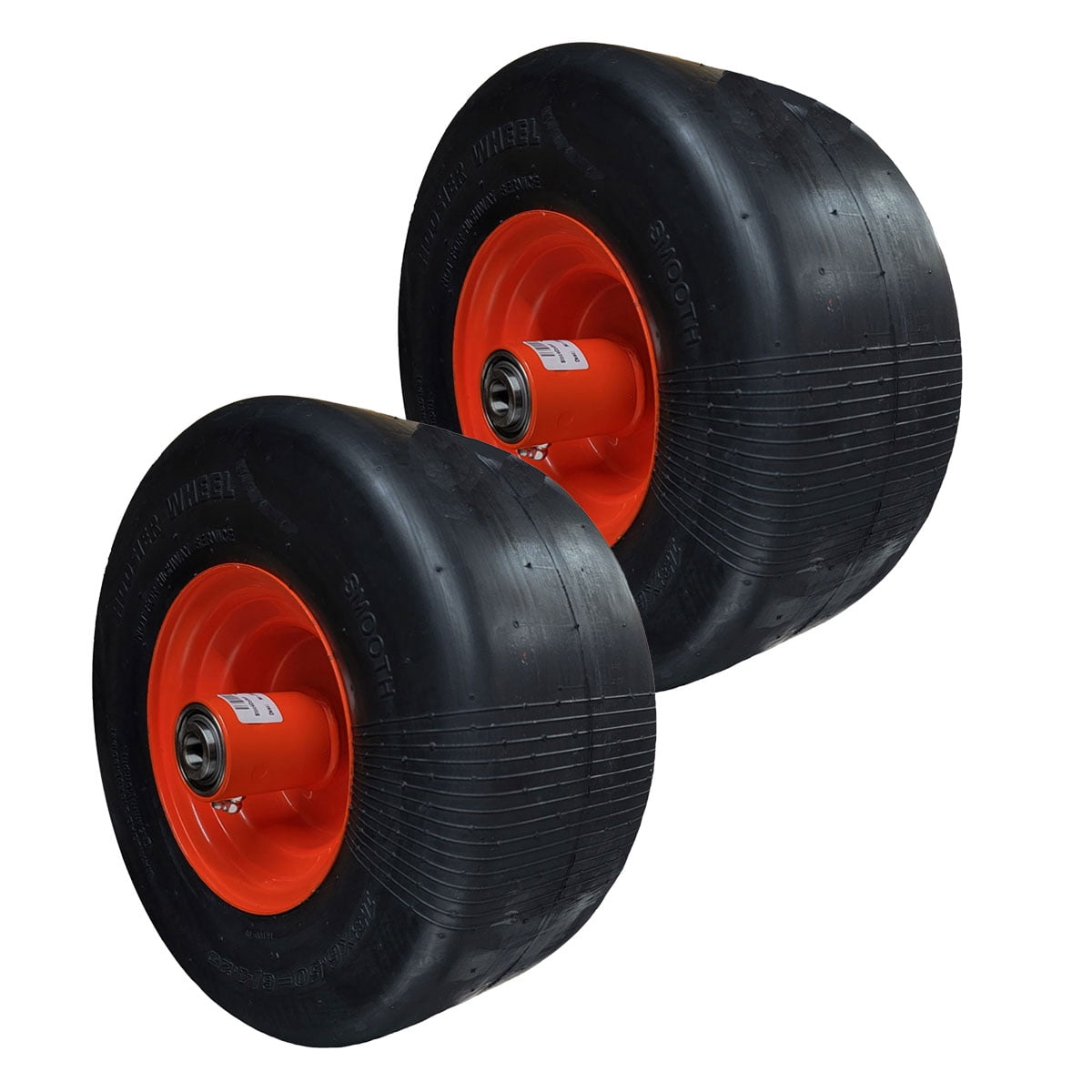 Set of 2 No Flat Solid Tires 13x6.50-6 for Lawn Mowers Compatible with ...