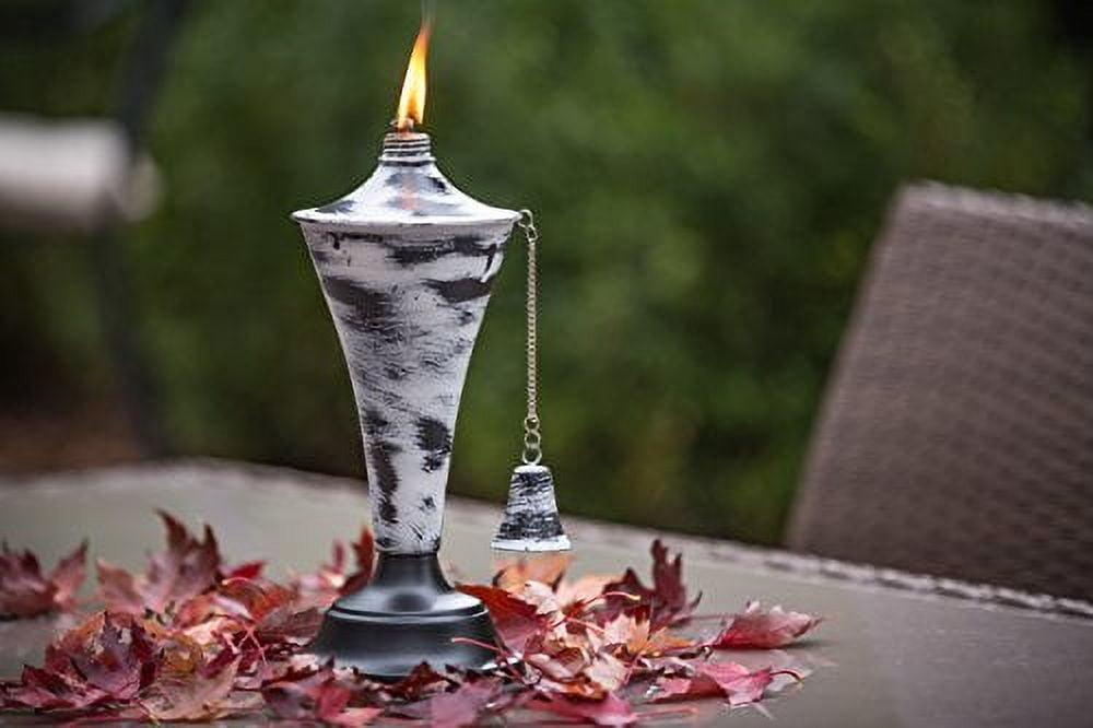 (Set of 2 Oahu Premium Metal Torches, 53" Tall- Tiki Style /w Snuffer ...