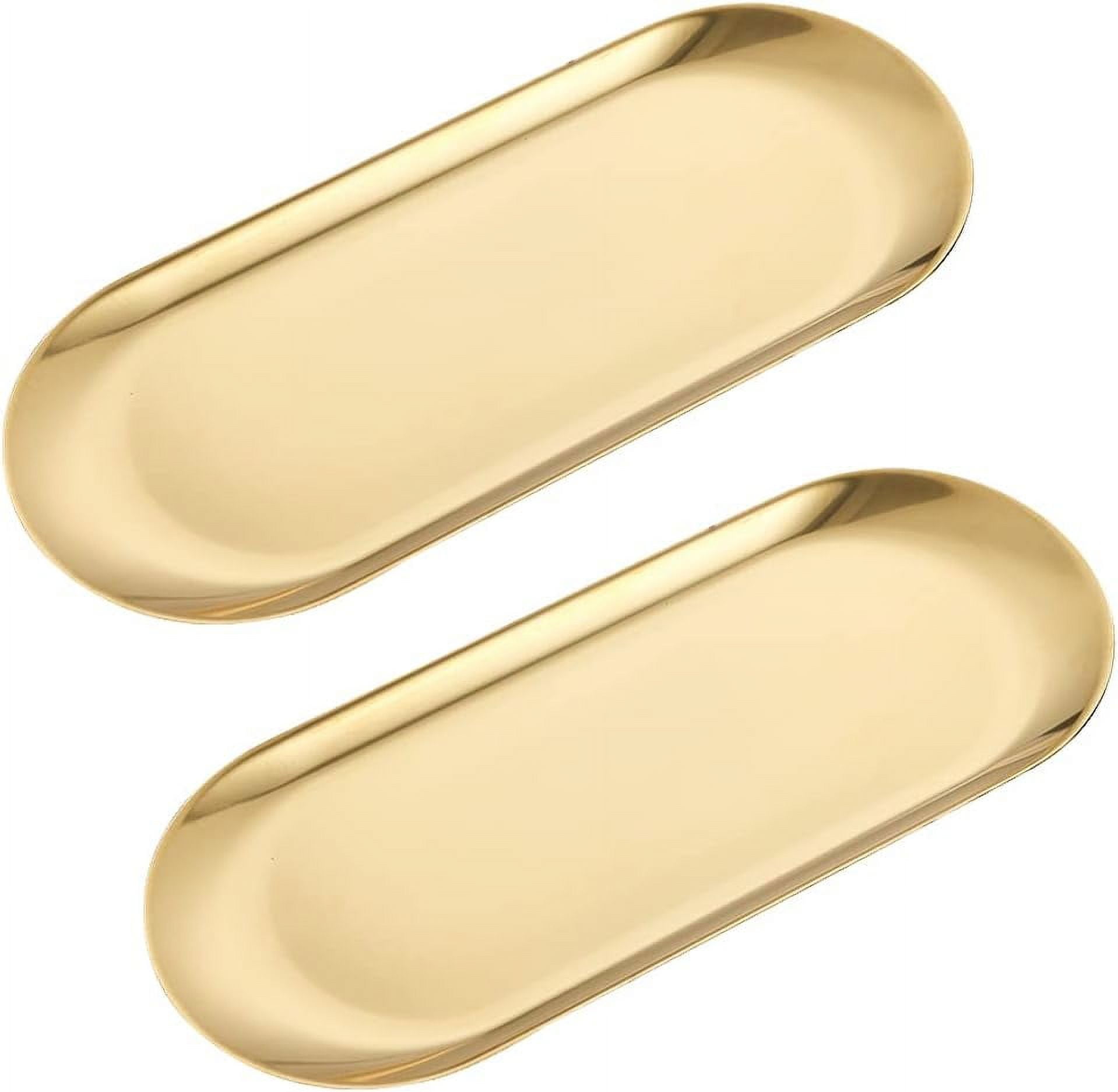 Gold Metal Serving Tray, 2-Piece Set, 9 Inches - Walmart.com