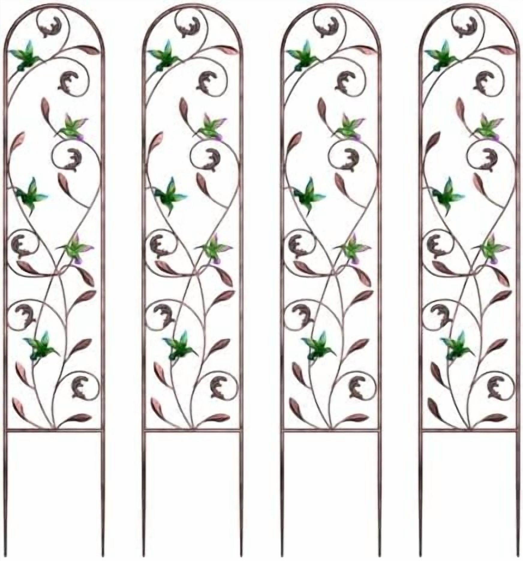 Set of 2 Packs Butterfly Metal Garden Trellis for Climbing Plants ...